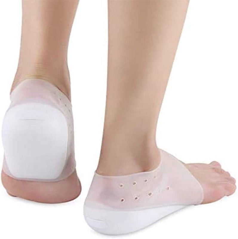 JAYWAYNE 2.5cm Clear Silicone Heel Lifts for Height Increase ...