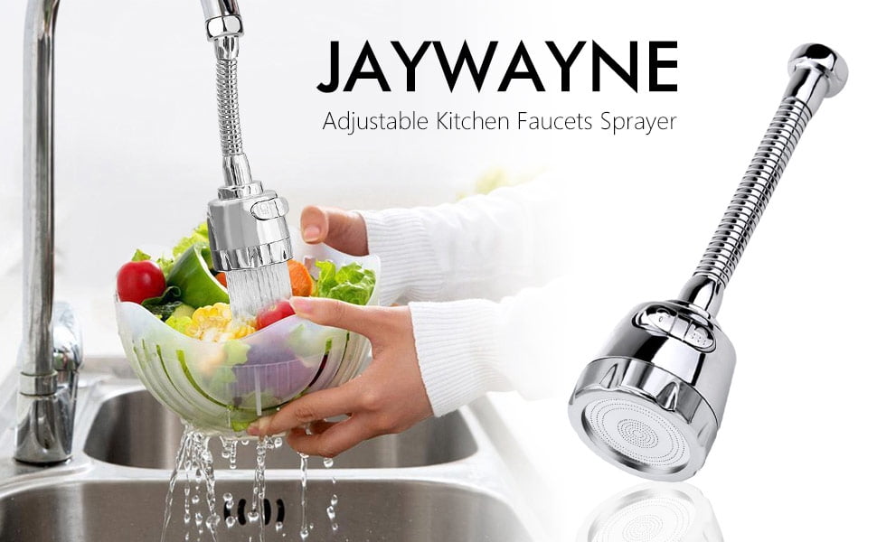 JAYWAYNE Kitchen Faucet Sprayer Attachment, Movable Faucet Extender for ...