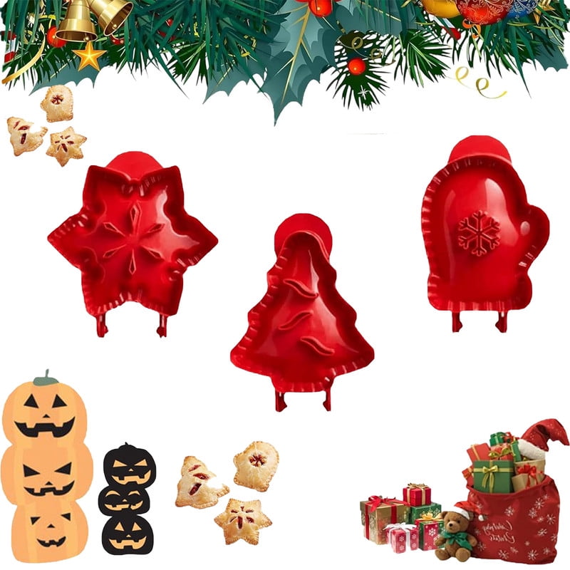 JAYWAYNE New 2025 Holiday Mini Pie Mold Set, Christmas Baking Kit with ...