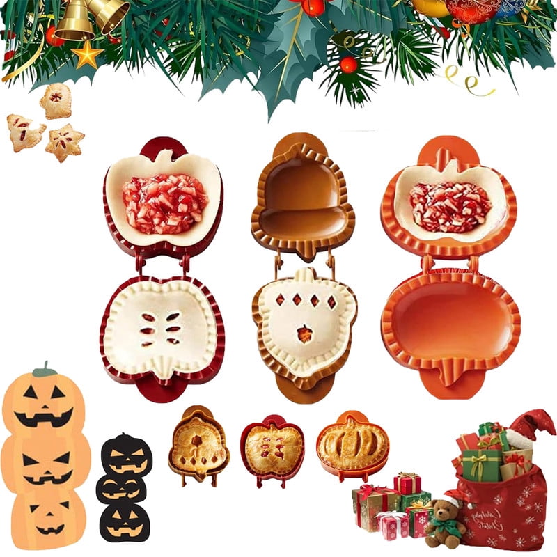 JAYWAYNE New 2025 Holiday Mini Pie Mold Set, Christmas Baking Kit with ...