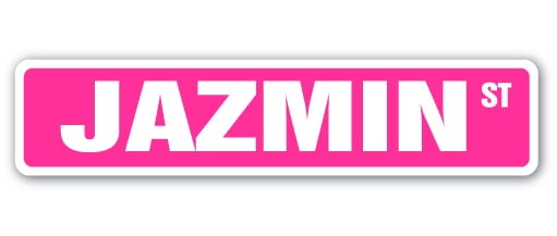 JAZMIN Street Sign Childrens Name Room Sign | Indoor/Outdoor | 30" Wide ...