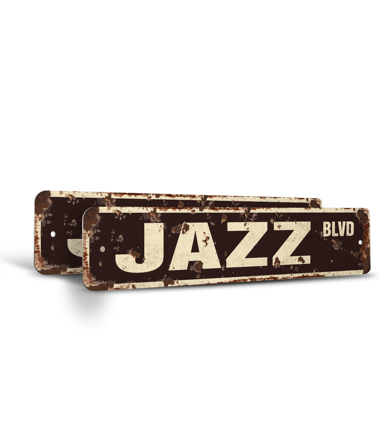 JAZZ Vintage Style Rustic Street Sign – (2 Pack) Music Musicians ...