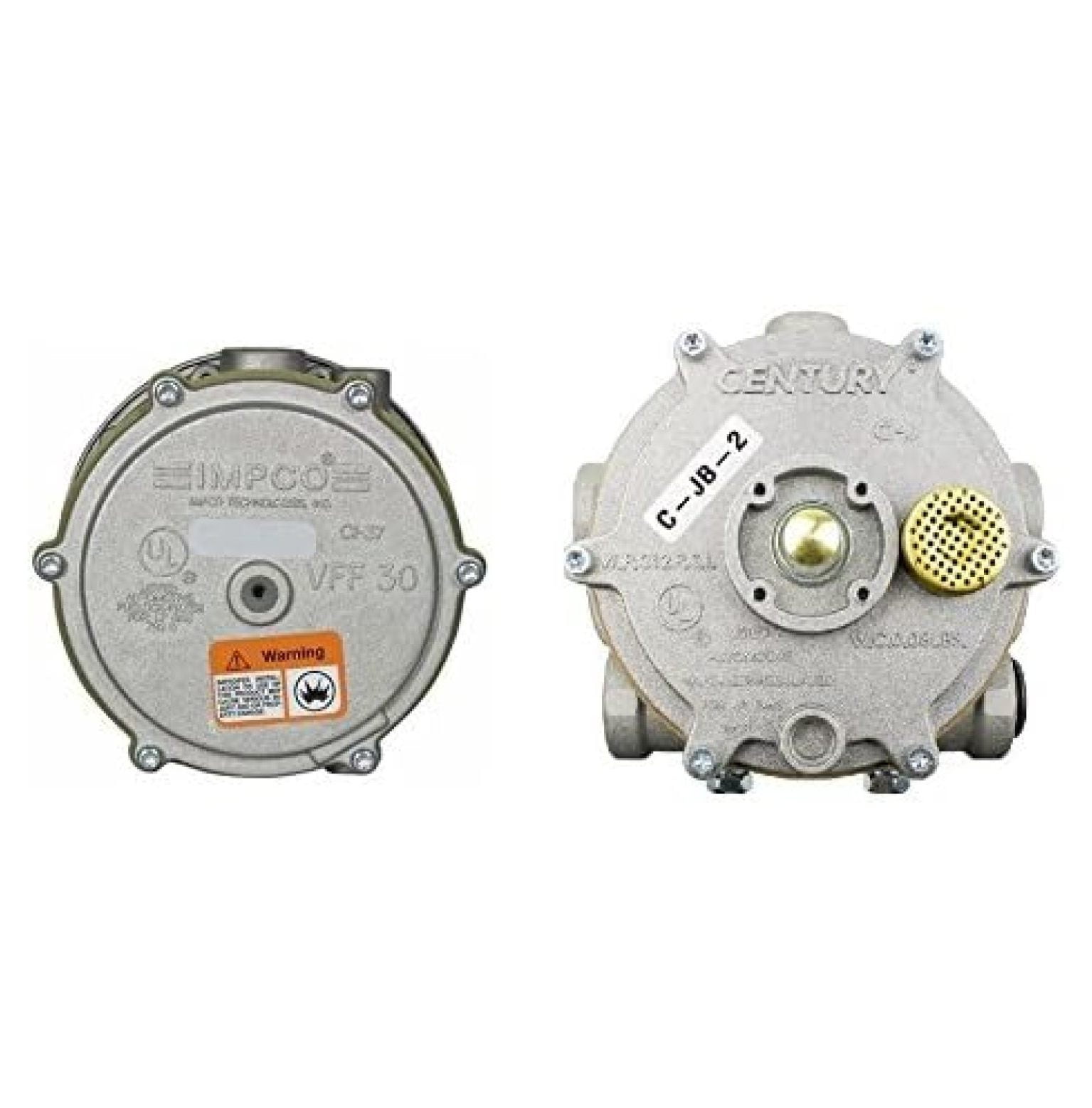JB-2 Regulator Century and VFF30-2 Impco Filter Lockoff Combo Kit LPG ...