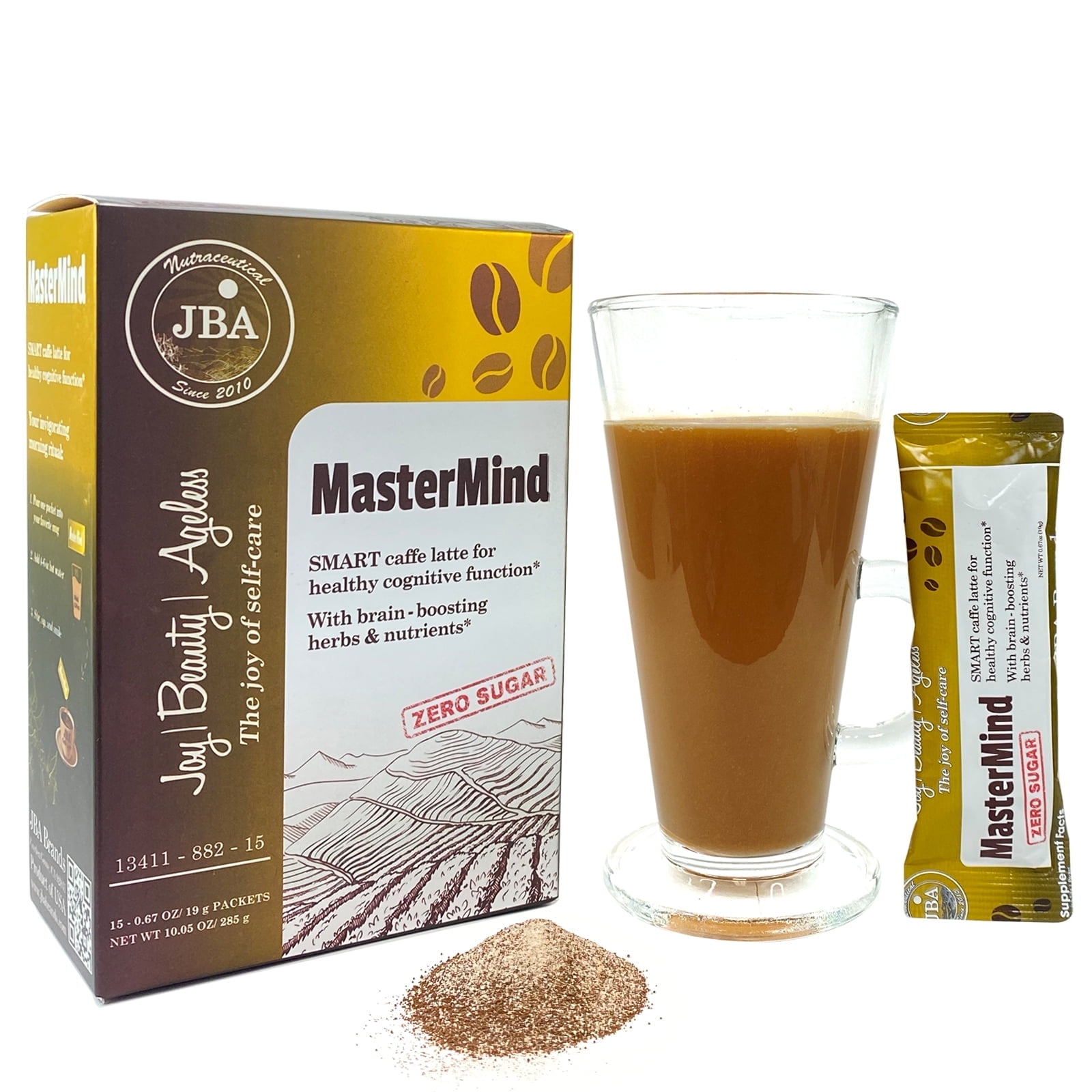 JBA Brands Mastermind Zero Sugar Smart Caffe Latte - Instant Coffee, 15 ...