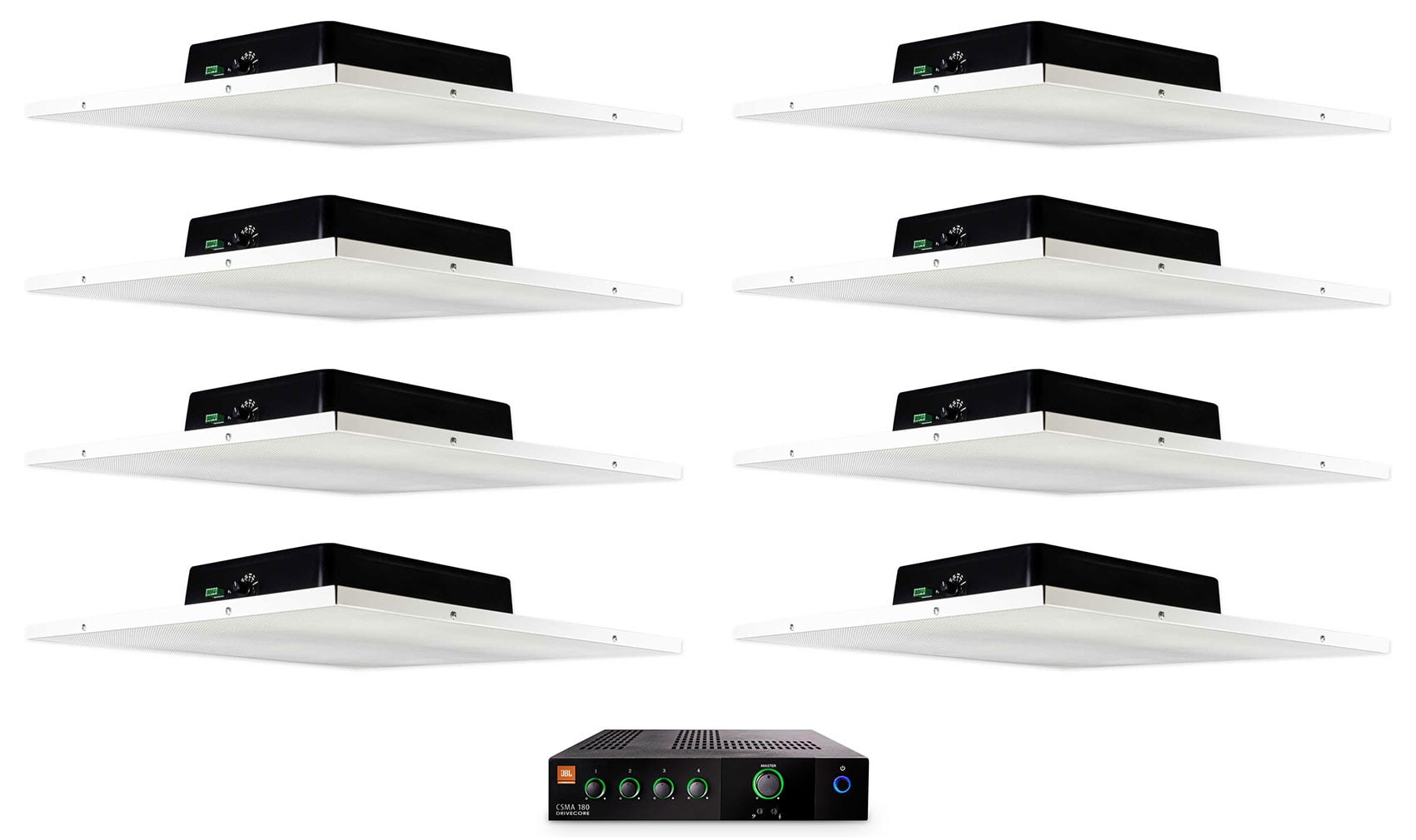 JBL CSMA 180 Commercial 70v Amplifier+(8) Drop Ceiling Tile Speakers ...