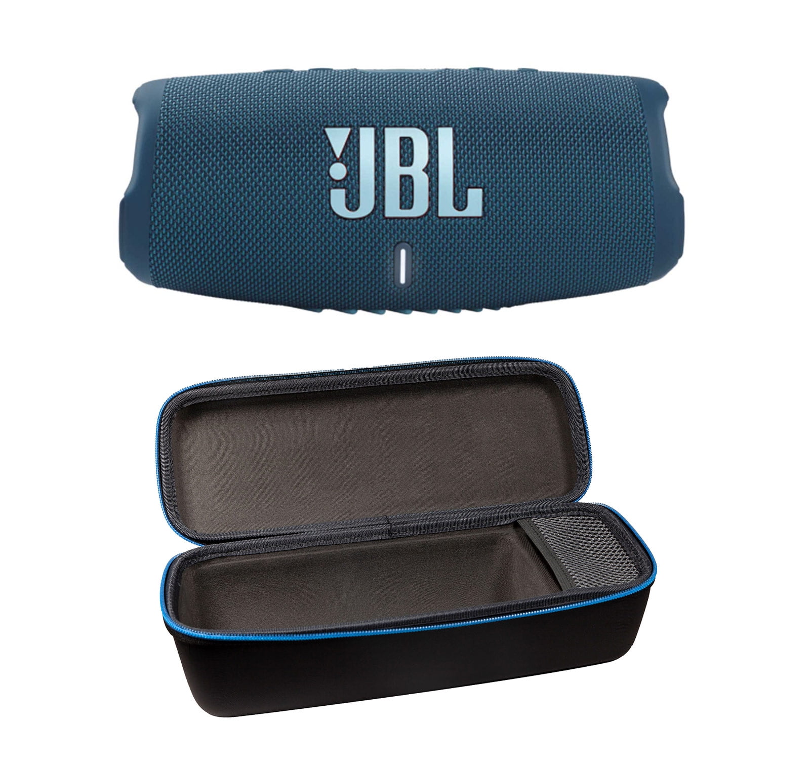 JBL Charge 5 Wireless Bluetooth Speaker in Blue with divvi Hardshell ...