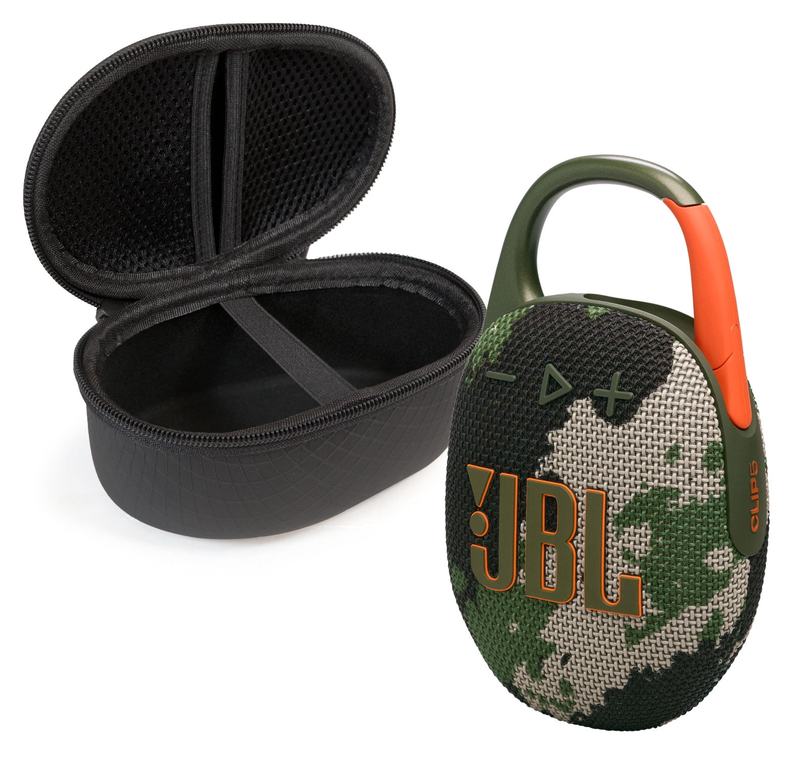 JBL Clip 5 Bluetooth Portable Speaker with Protective Case Bundle, Camo ...