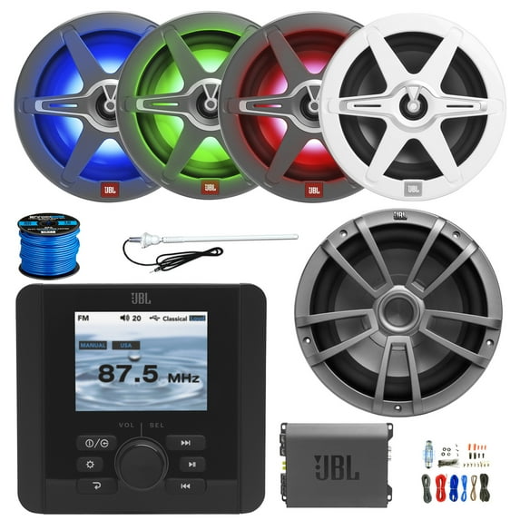 JBL JAM5000N Gauge Style Bluetooth AM/FM Radio NMEA 2000 Digital Marine ...