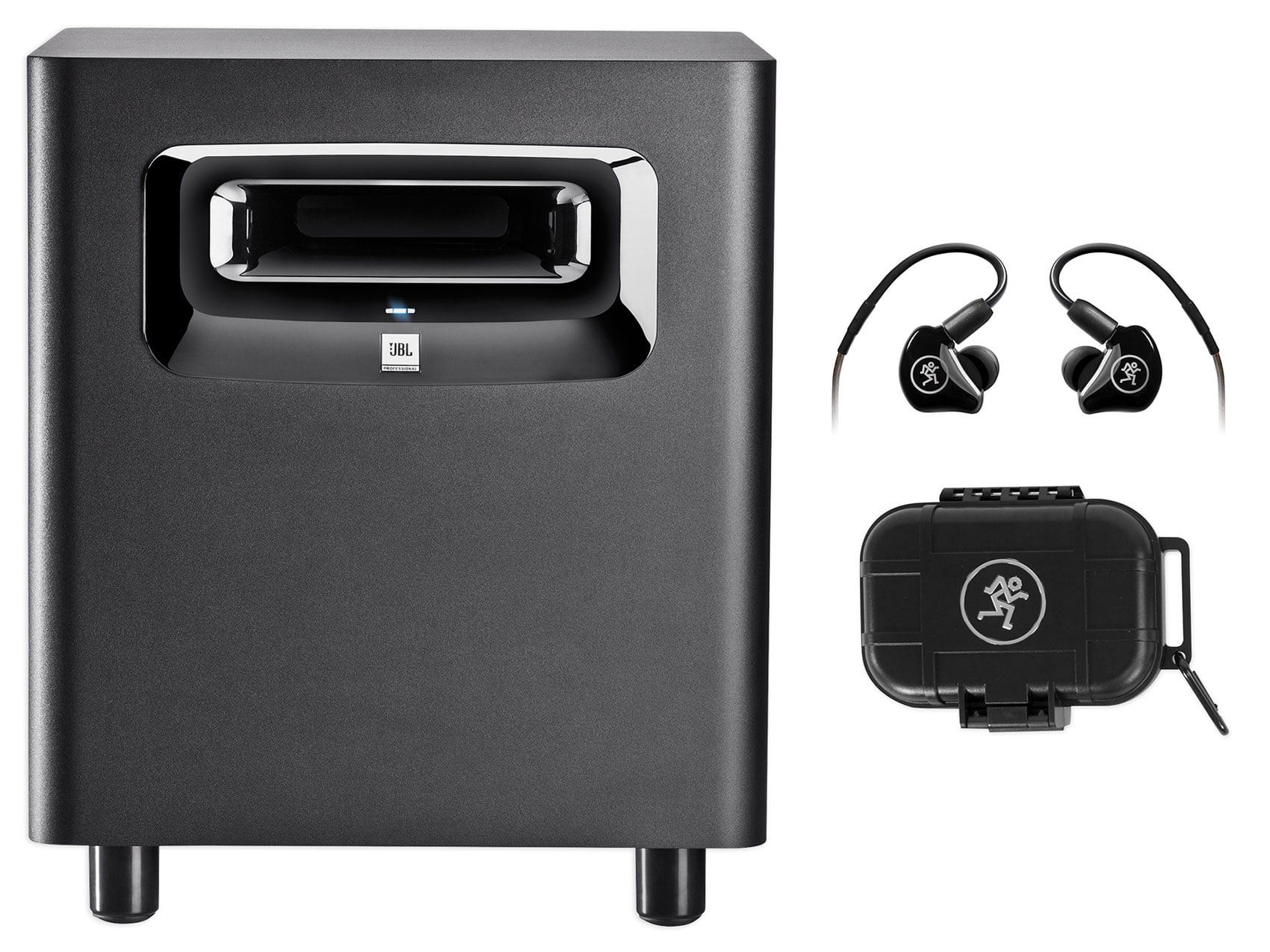 JBL LSR310S 10" 200 Watt Powered Subwoofer Studio Sub Bundle with ...