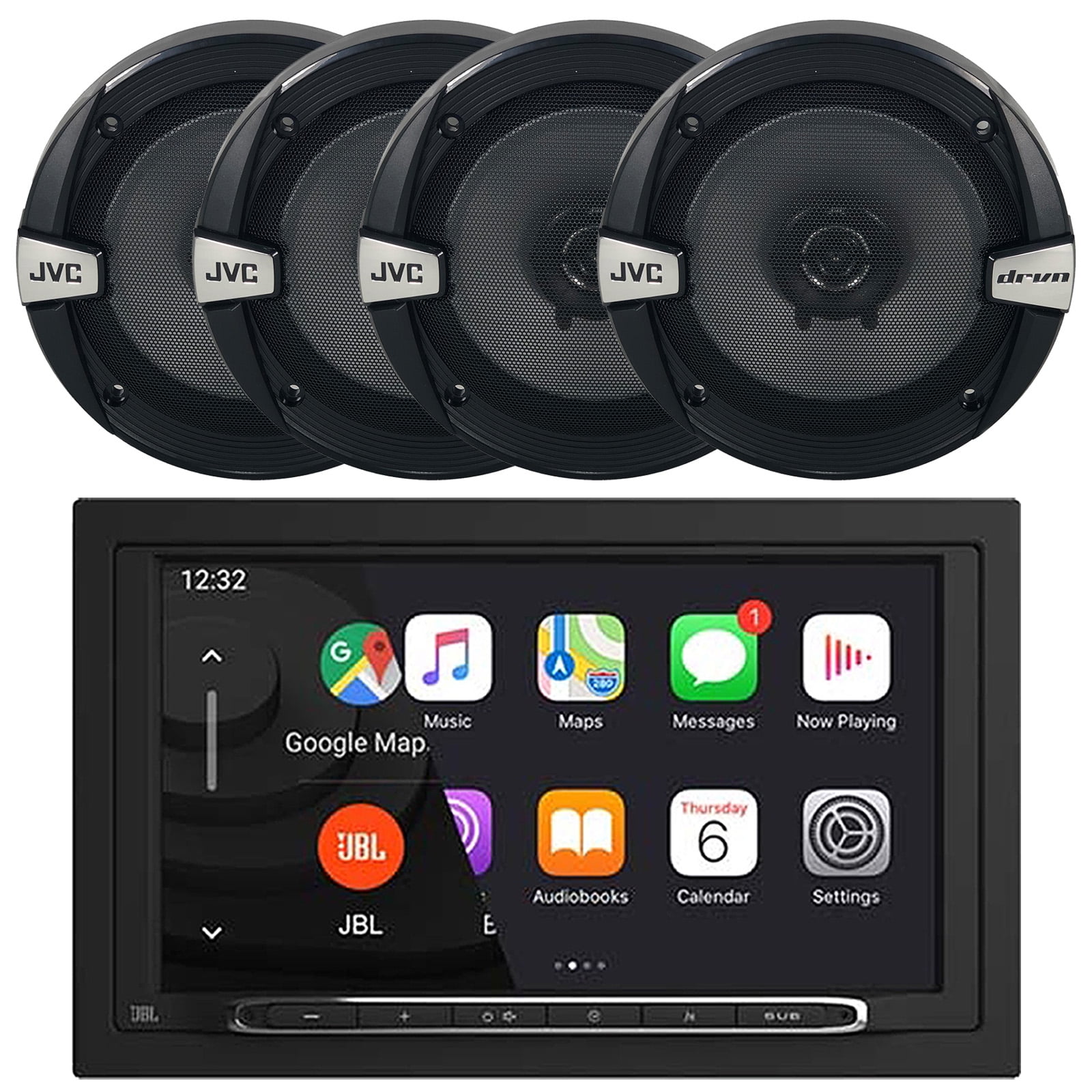 JBL Legend 700 7” Touchscreen Display Double-DIN Mechless Bluetooth AM/FM Receiver W/Wireless ...