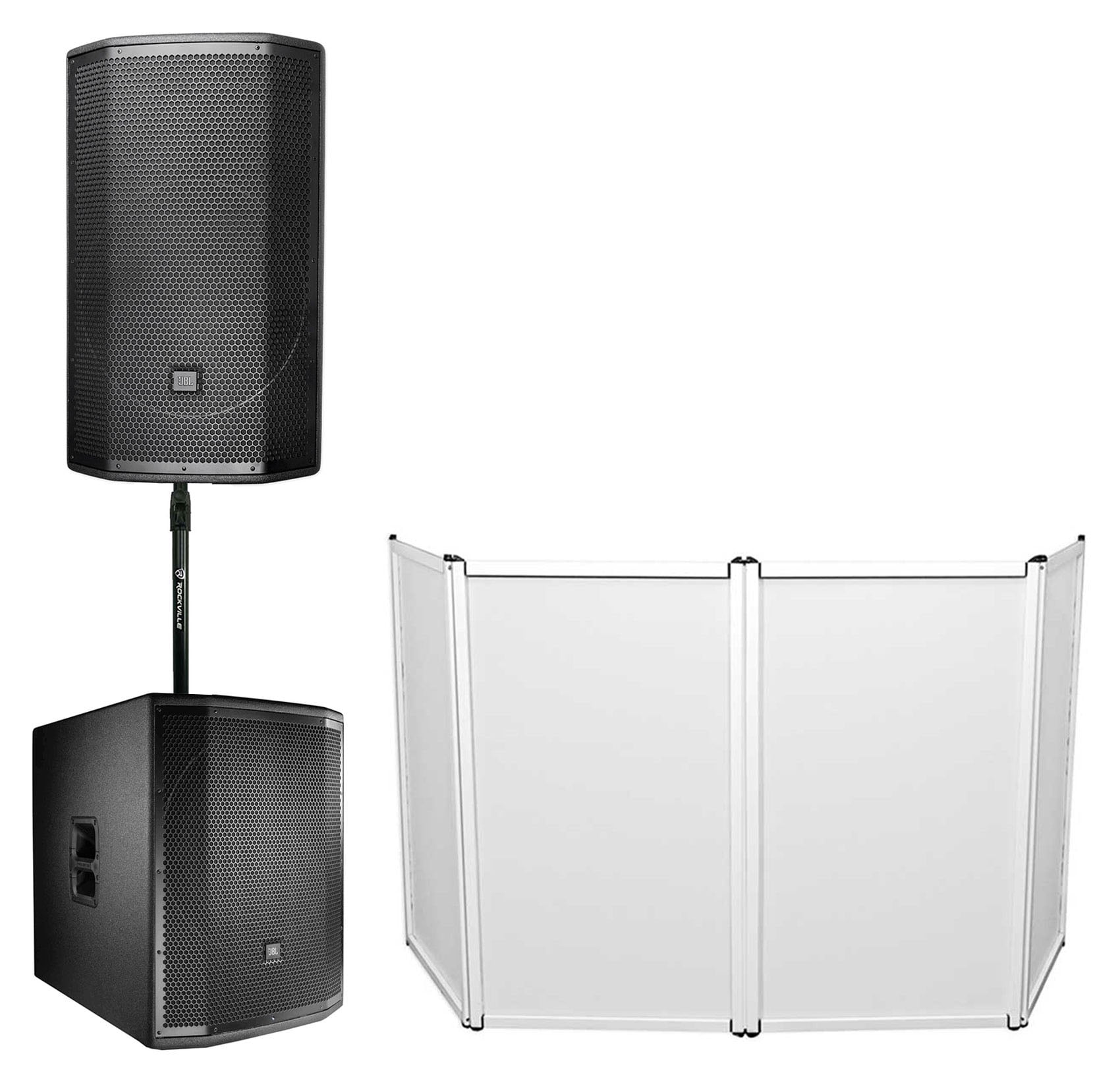 JBL PRX815W 15" 1500w Powered Speaker w/ Wi-Fi+Active 18" Subwoofer+DJ ...
