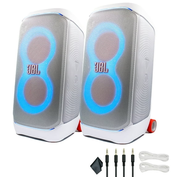 JBL PartyBox Stage 320 (White) - 240W Portable Wireless Splash Proof ...
