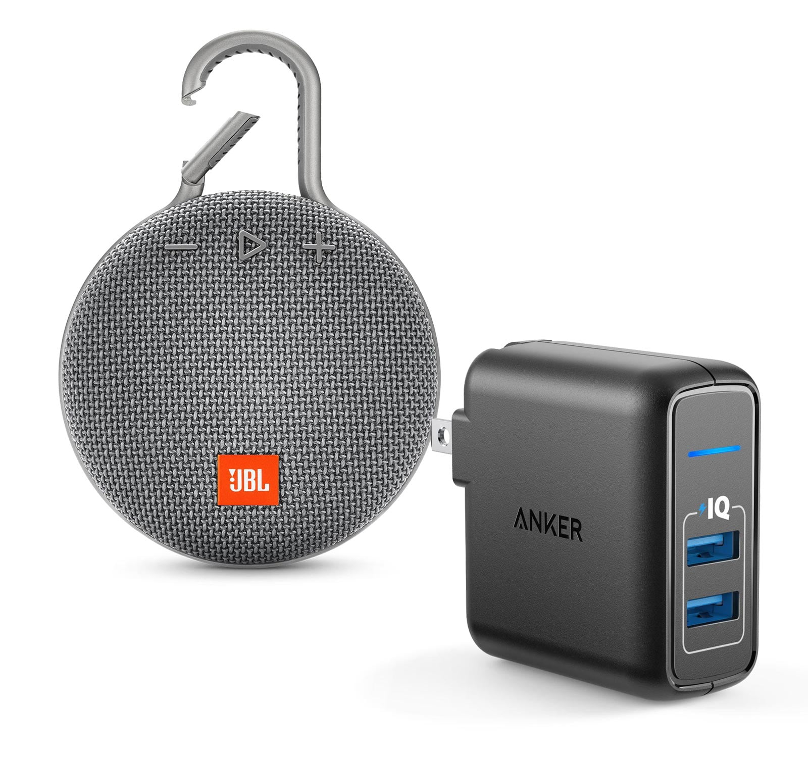 JBL Portable Bluetooth Speaker with Waterproof & 2 Ports Wall Charger ...