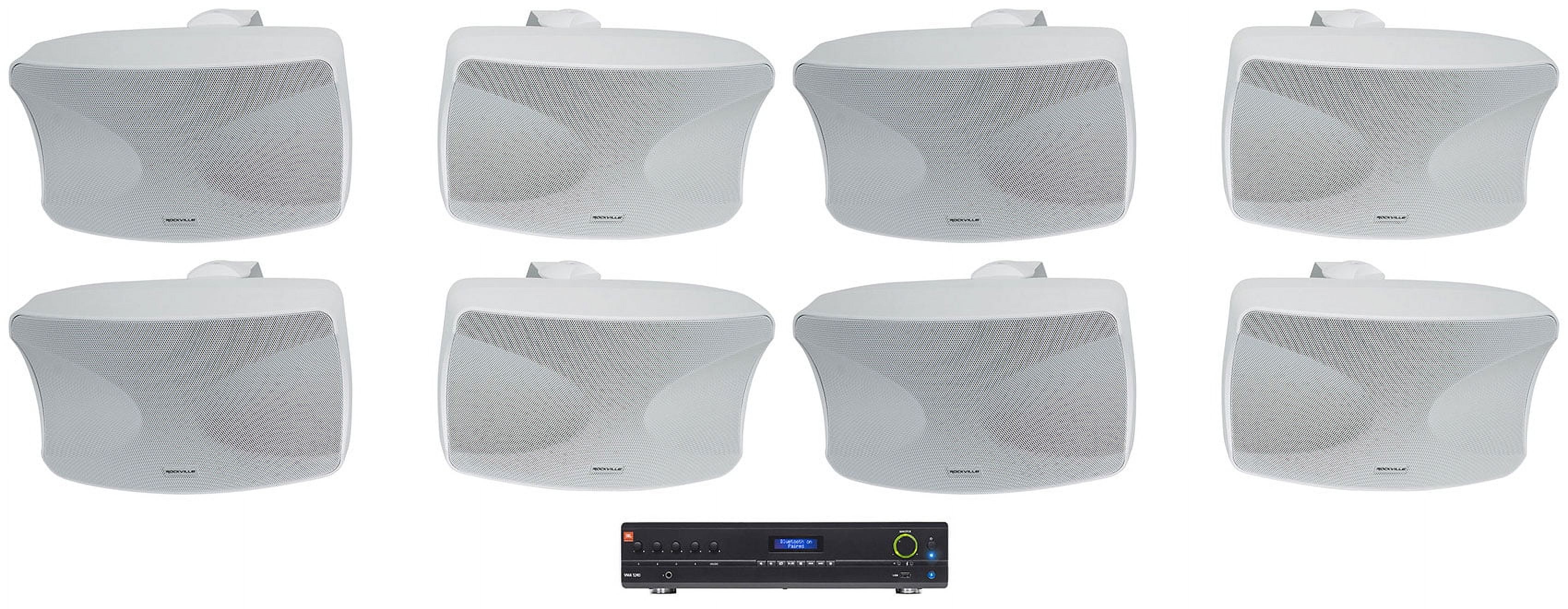 JBL VMA1240 Commercial 70v Bluetooth Amplifier+(8) Indoor/Outdoor White ...