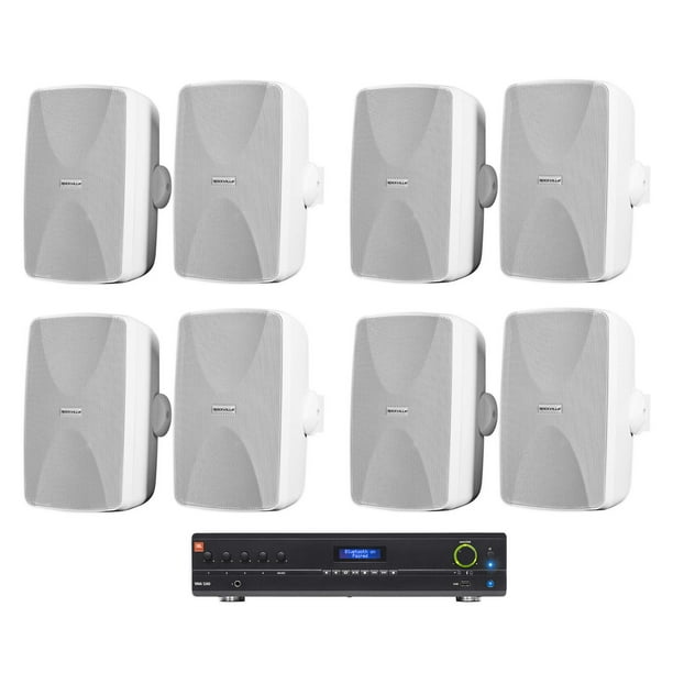 JBL VMA1240 Commercial/Restaurant Bluetooth Mixer/Amplifier+(8) Wall ...