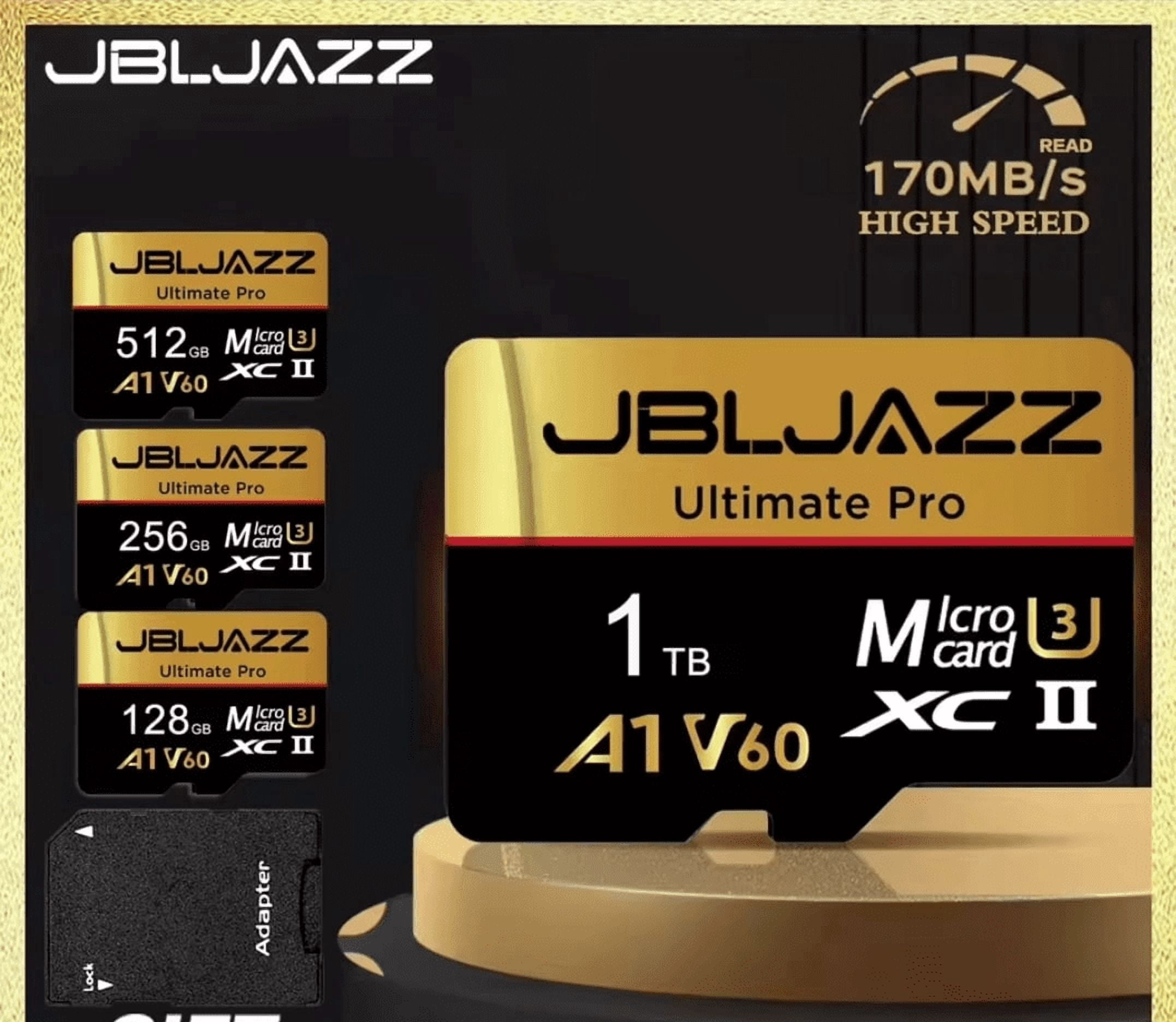 JBLJAZZ Ultimate Pro Video Memory Micro SD Flash Card and Adapter 128GB ...