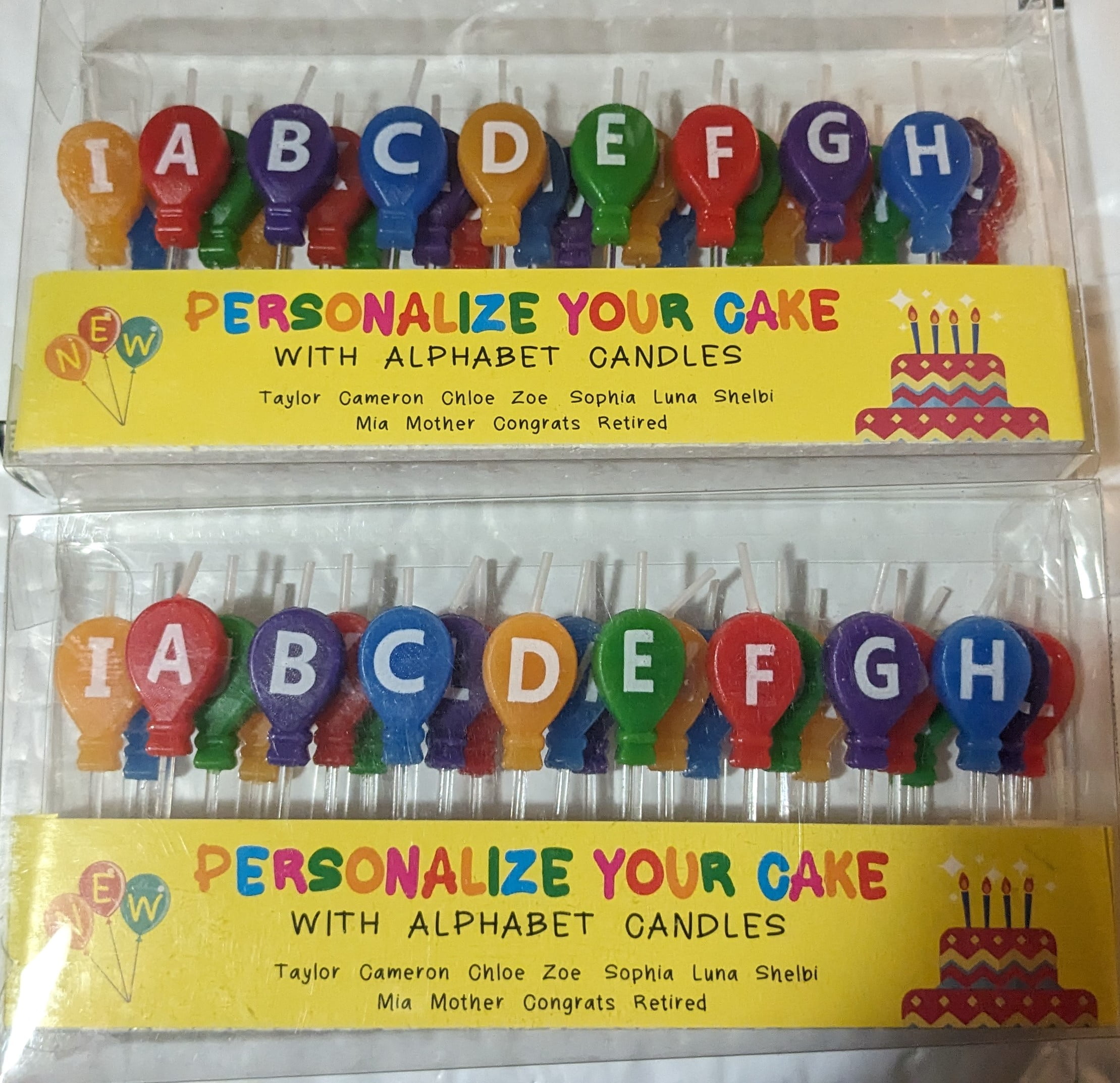 JBR Industries Balloon Shaped Birthday Letter Candles, Easy to Use, 2 ...