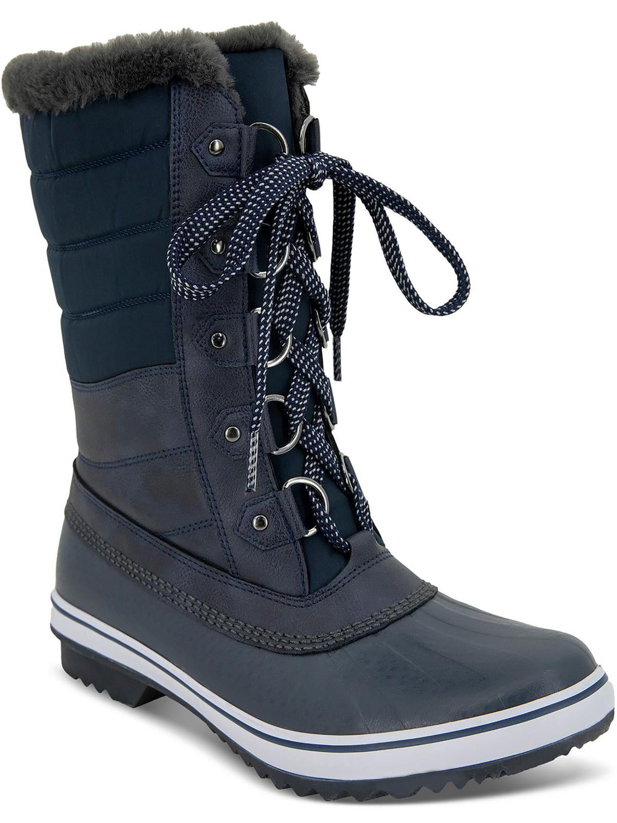 JBU by Jambu Womens Siberia Faux Leather Faux Fur Winter & Snow Boots ...