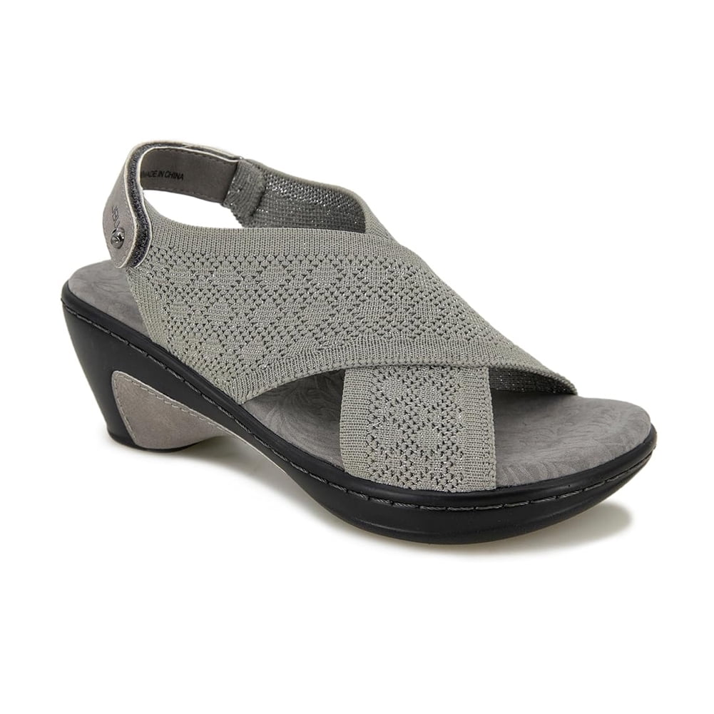 JBU By Jambu Women's Alyssa Sandal Grey Shimmer 6 - Walmart.com