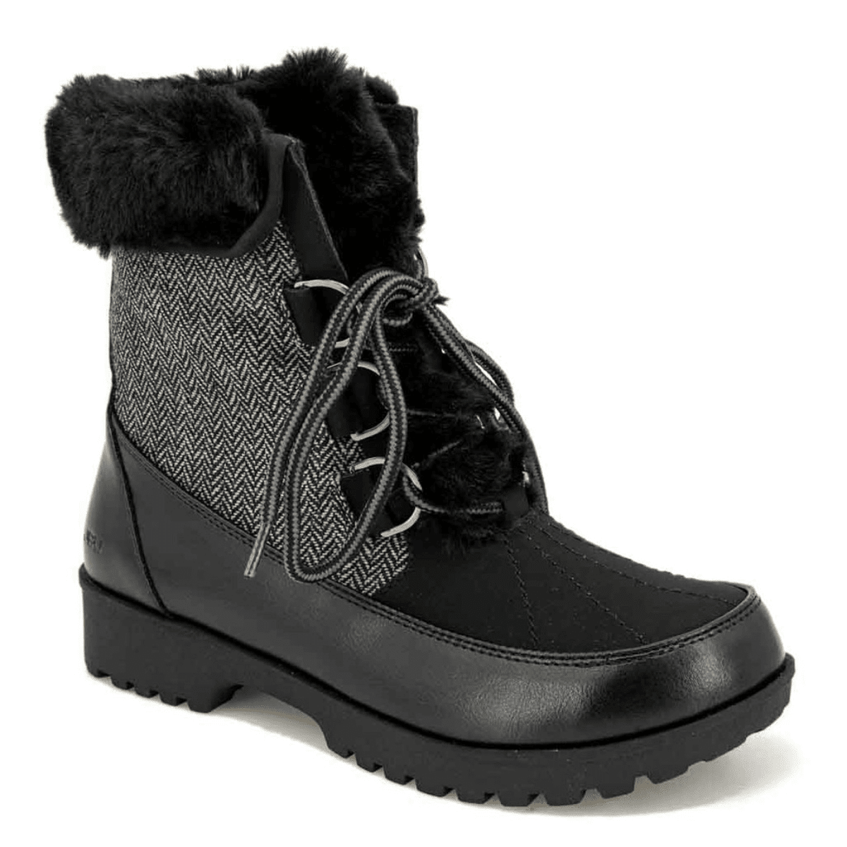 JBU by Jambu Ladies' Size 10 Mid-Calf Winter Boot, Black Herringbone ...