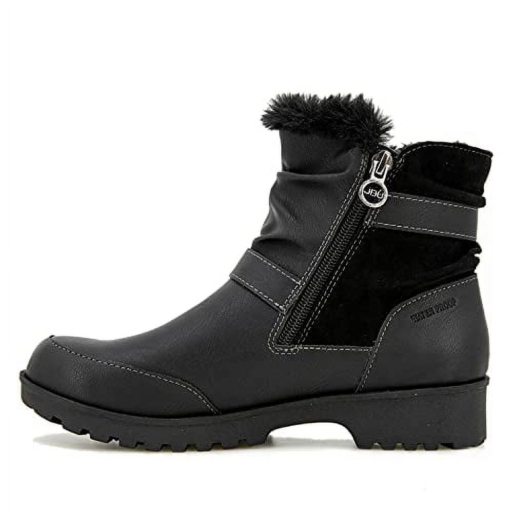 JBU by Jambu Womens Indiana Faux Fur Faux Leather Ankle Boots - Walmart.com