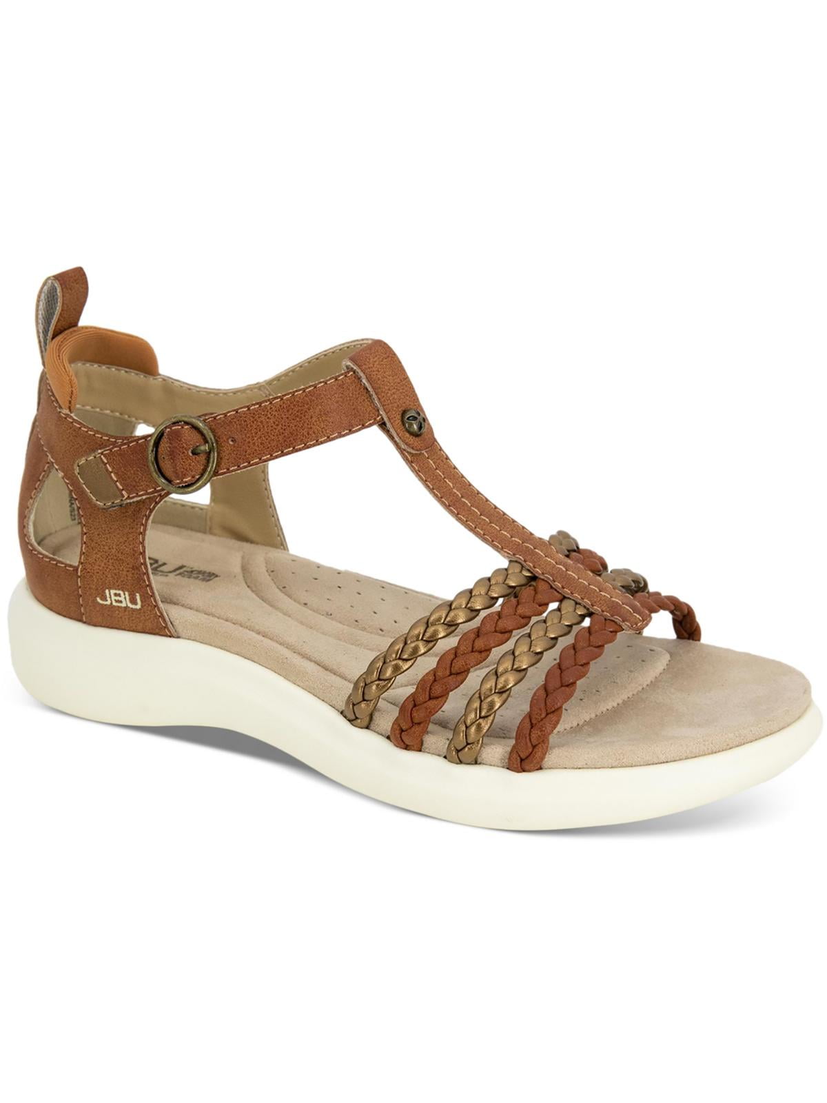 JBU by Jambu Womens Prague Faux Leather Buckle Sport Sandals - Walmart.com