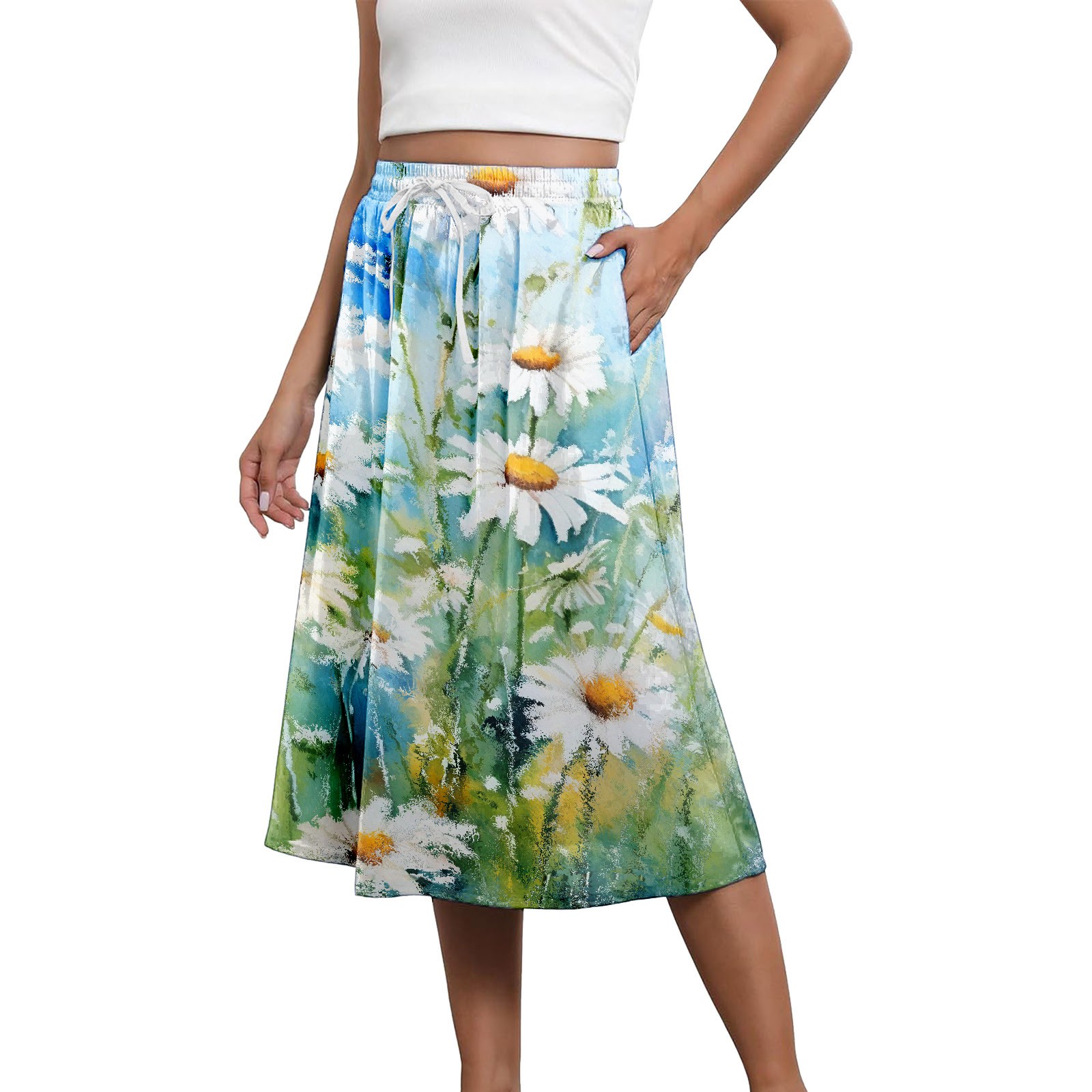 JBXKXYW Skirts for Women Boho Skirts for Women Trendy Summer Flowy ...