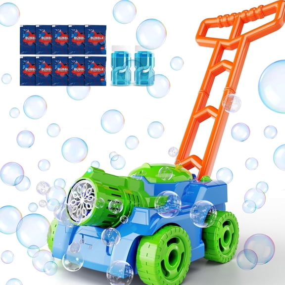 Bubble Blowing Lawn Mower