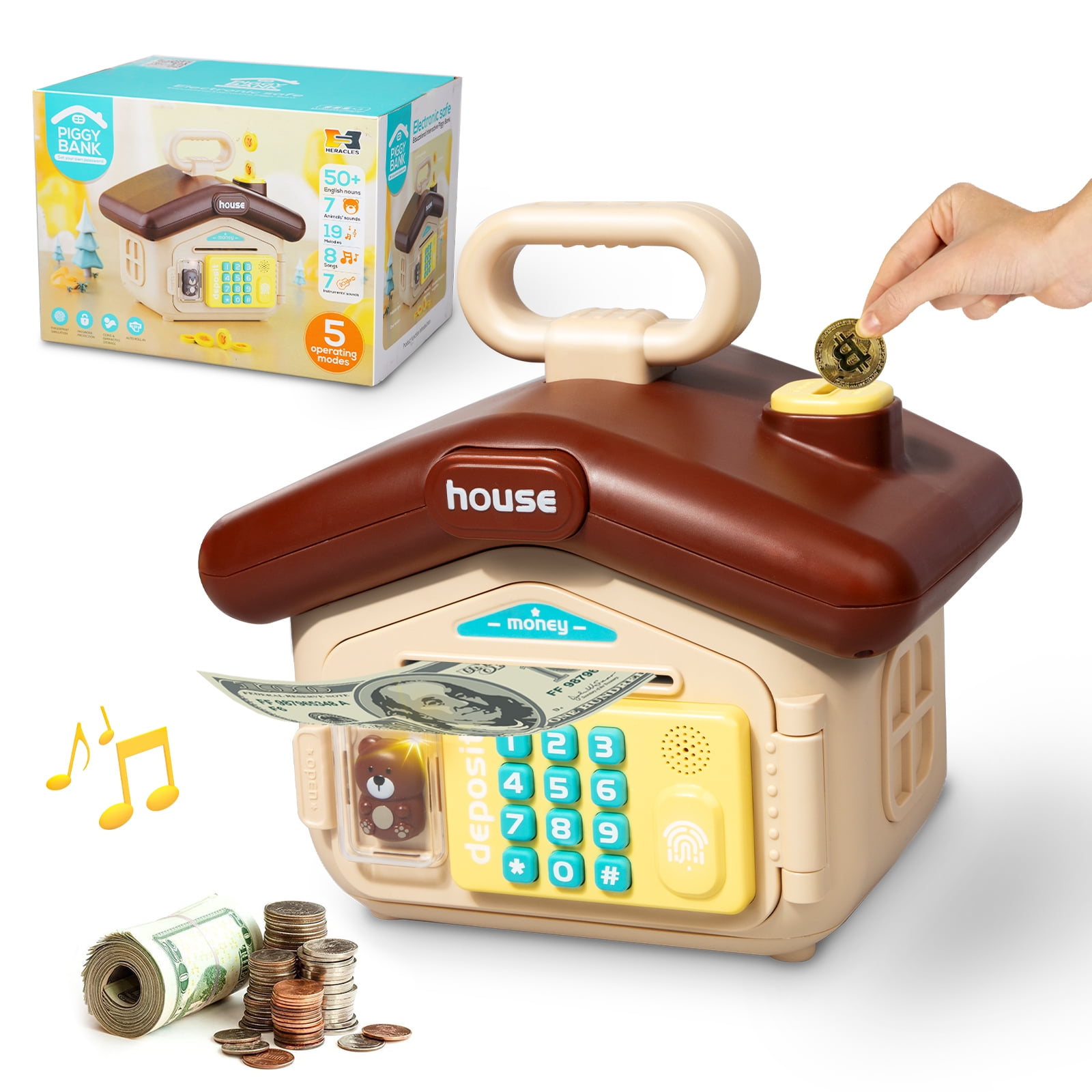 JBee Ctrl Piggy Bank for Kids Boys Girls Electronic Kids Money Safe ...