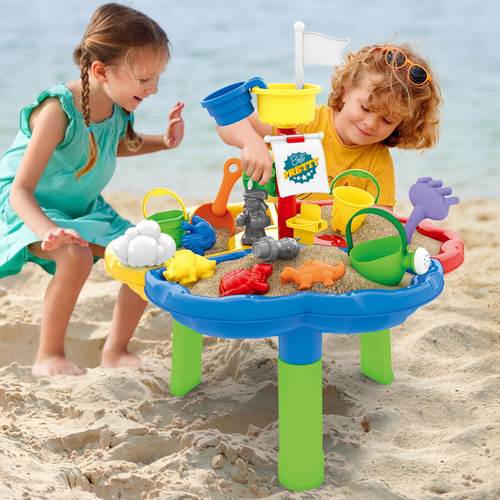 JBee Ctrl Water Table for Toddlers 1-3 , 3 in 1 Sand and Water Tables ...