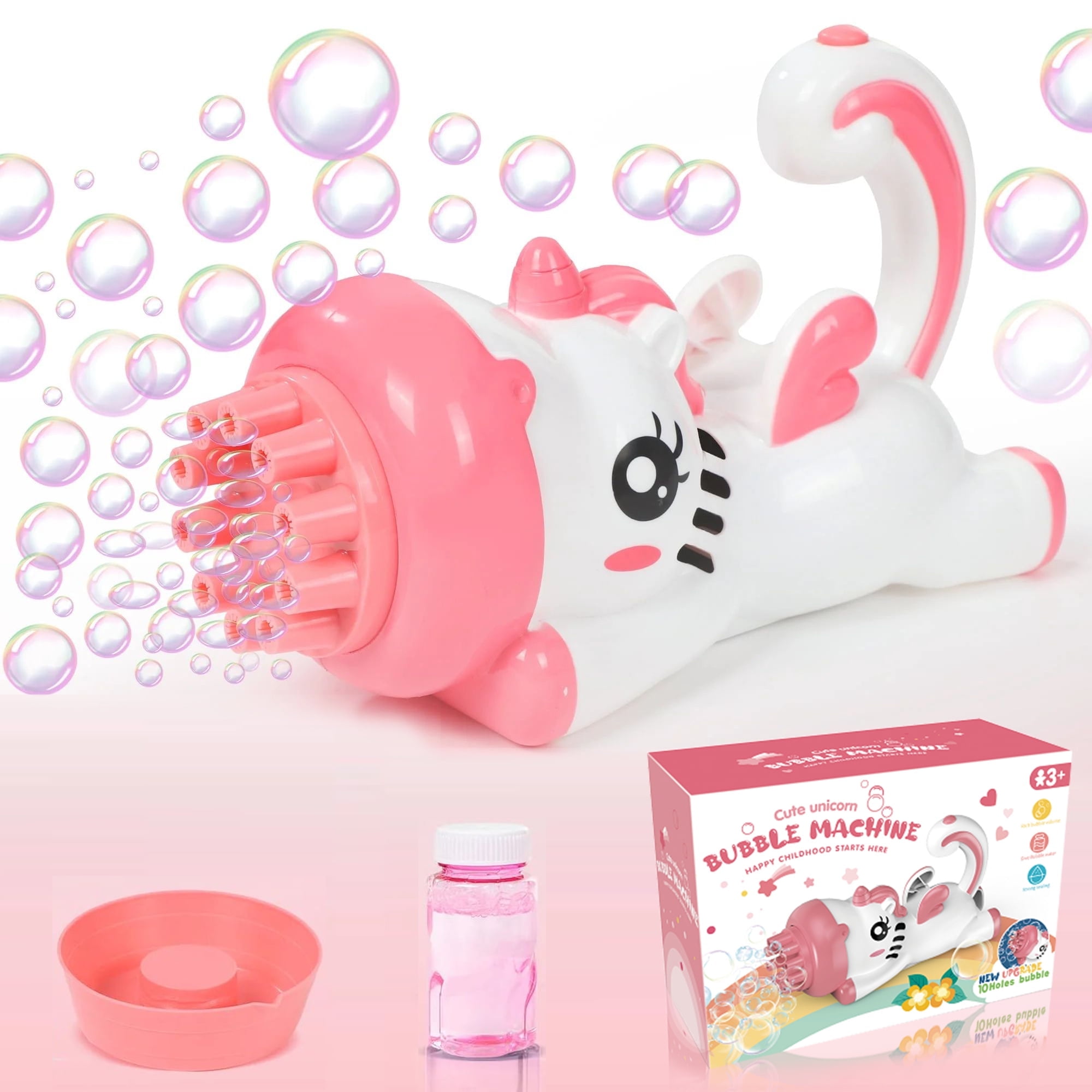 JBee Ctrl Unicorn Bubble Gun- Children's Bubble Machine, Kids Summer ...