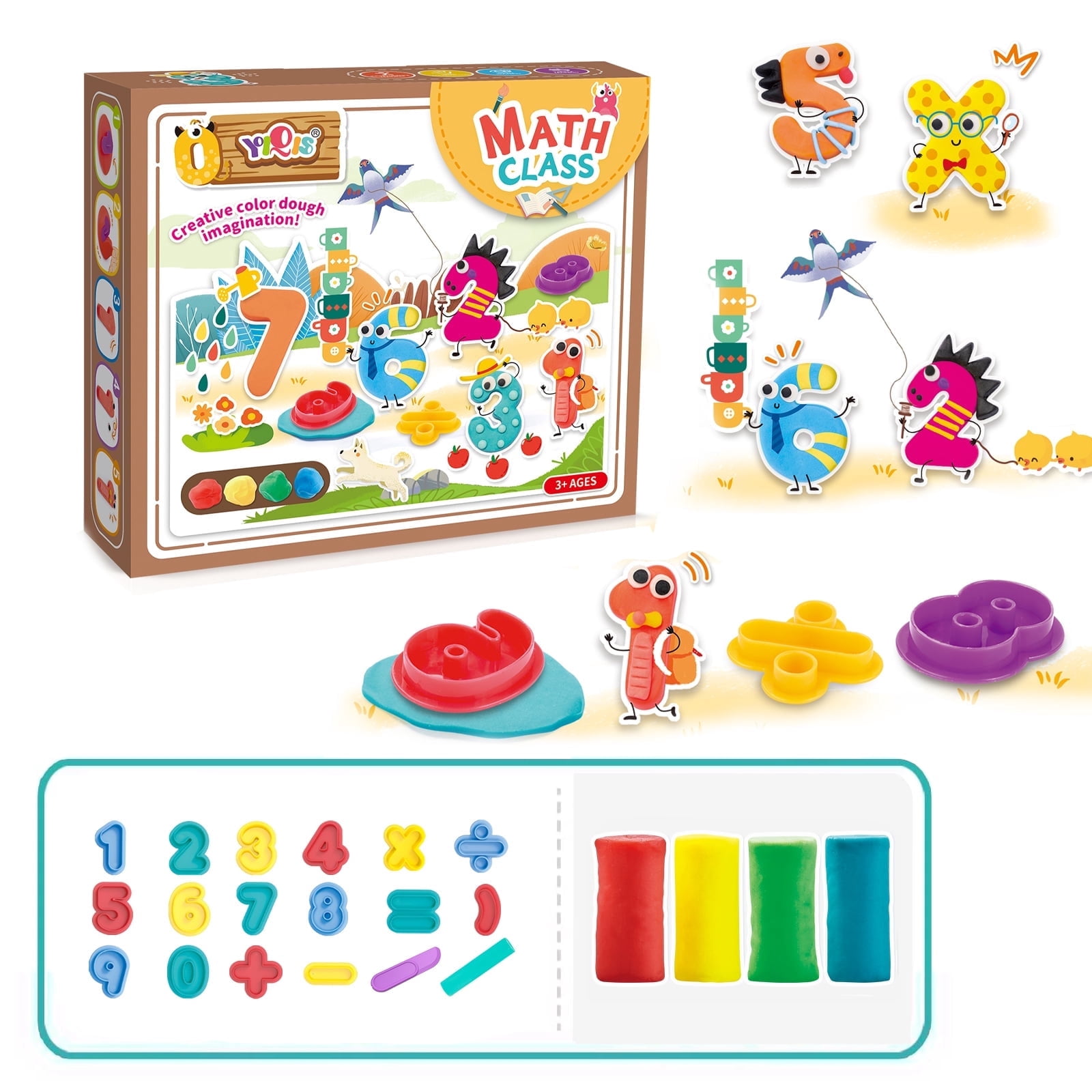 JBeeCtrl Play Dough Set Math Class for Kids Color Dough Toys for ...