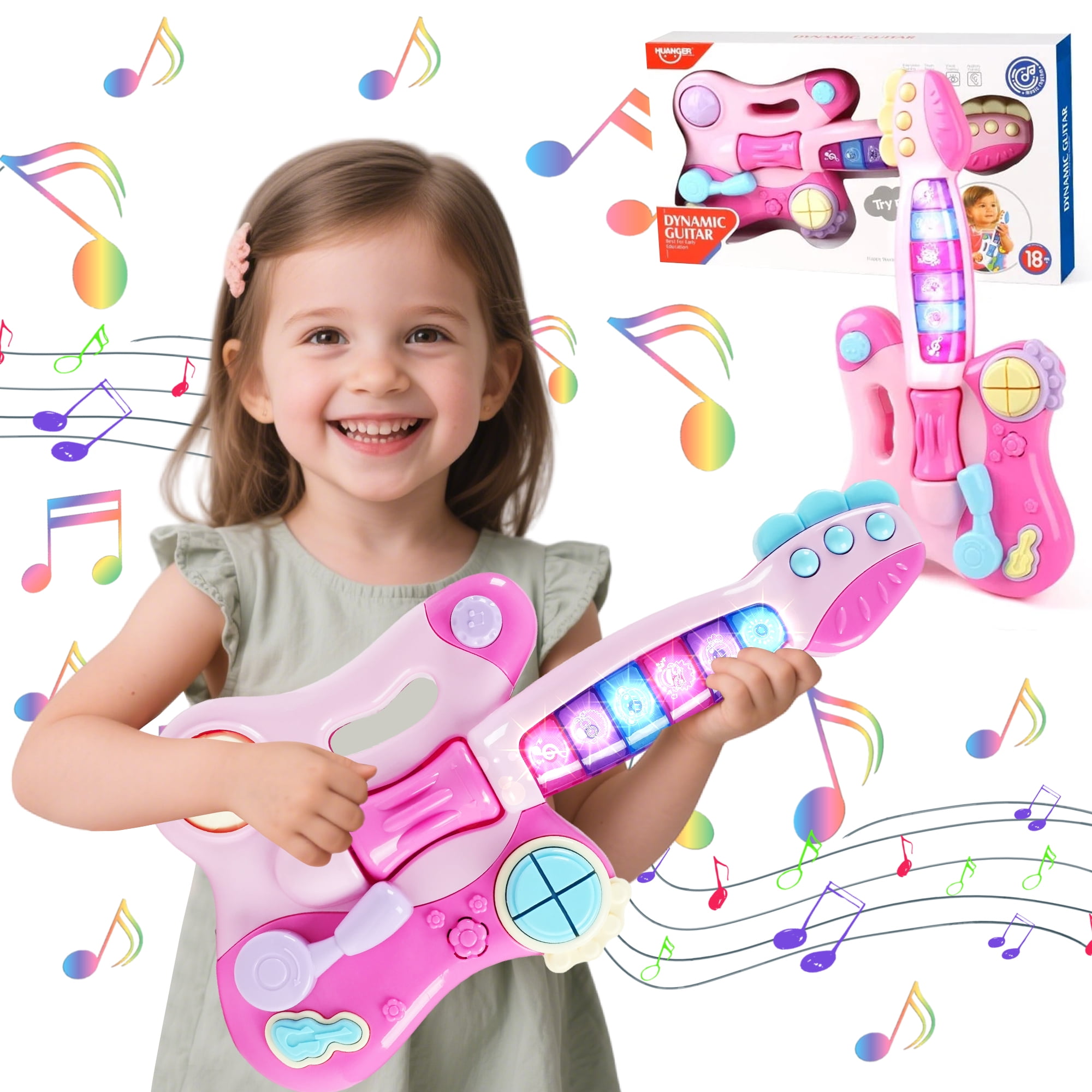 JBeeCtrl Toy Guitar for Kids Kids Guitar Toys for 2 3 4 5 Year Old ...