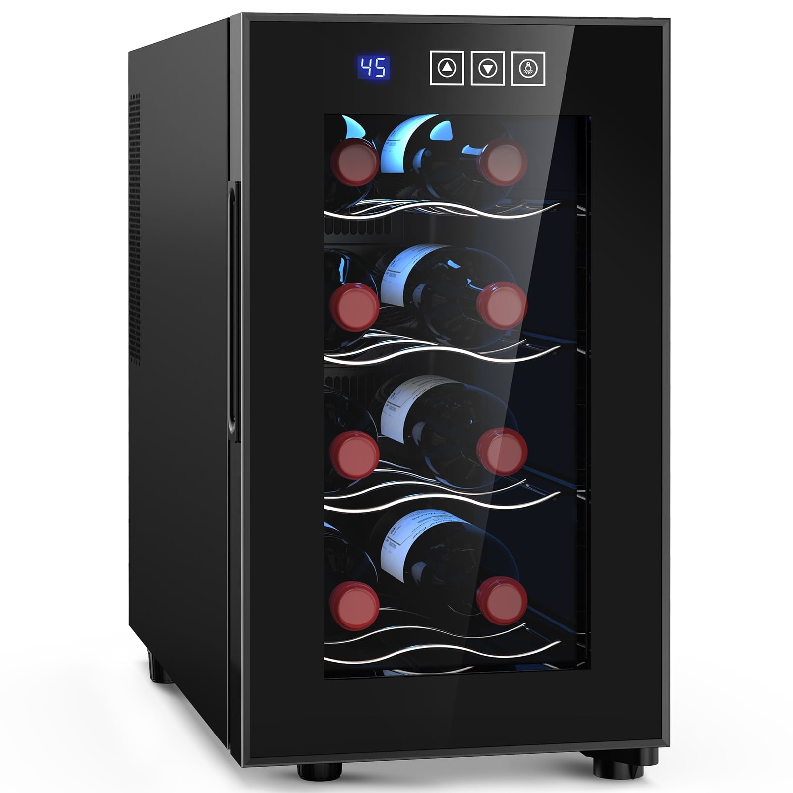 JC-23C1 Red wine fridge 8 Bottle Wine Cooler, Freestanding Wine Fridge ...