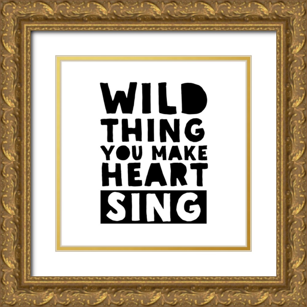 JC Designs 12x12 Gold Ornate Wood Framed with Double Matting Museum Art ...
