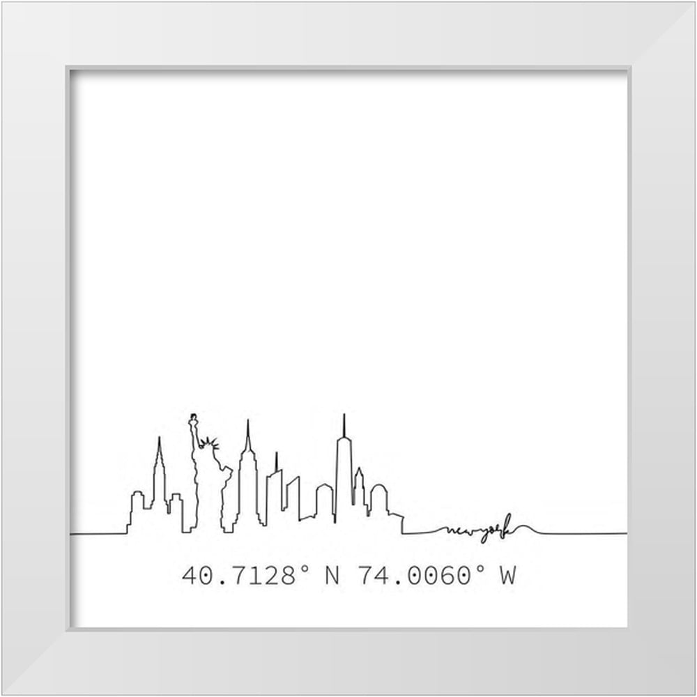 JC Designs 26x26 White Modern Wood Framed Museum Art Print Titled - In ...