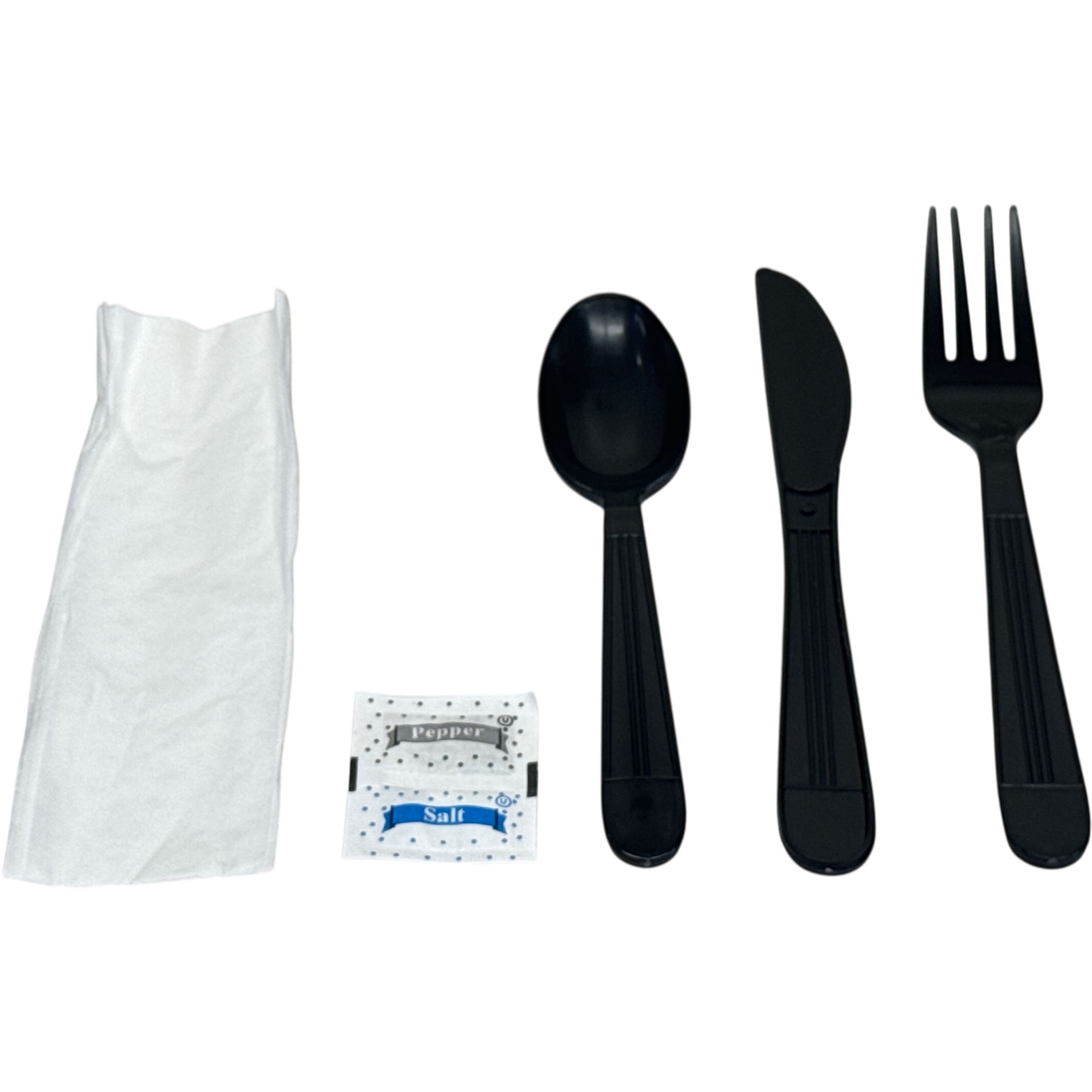 JC Polypropylene Heavy Duty Disposable Cutlery Sets, Black, 1250 Pieces ...