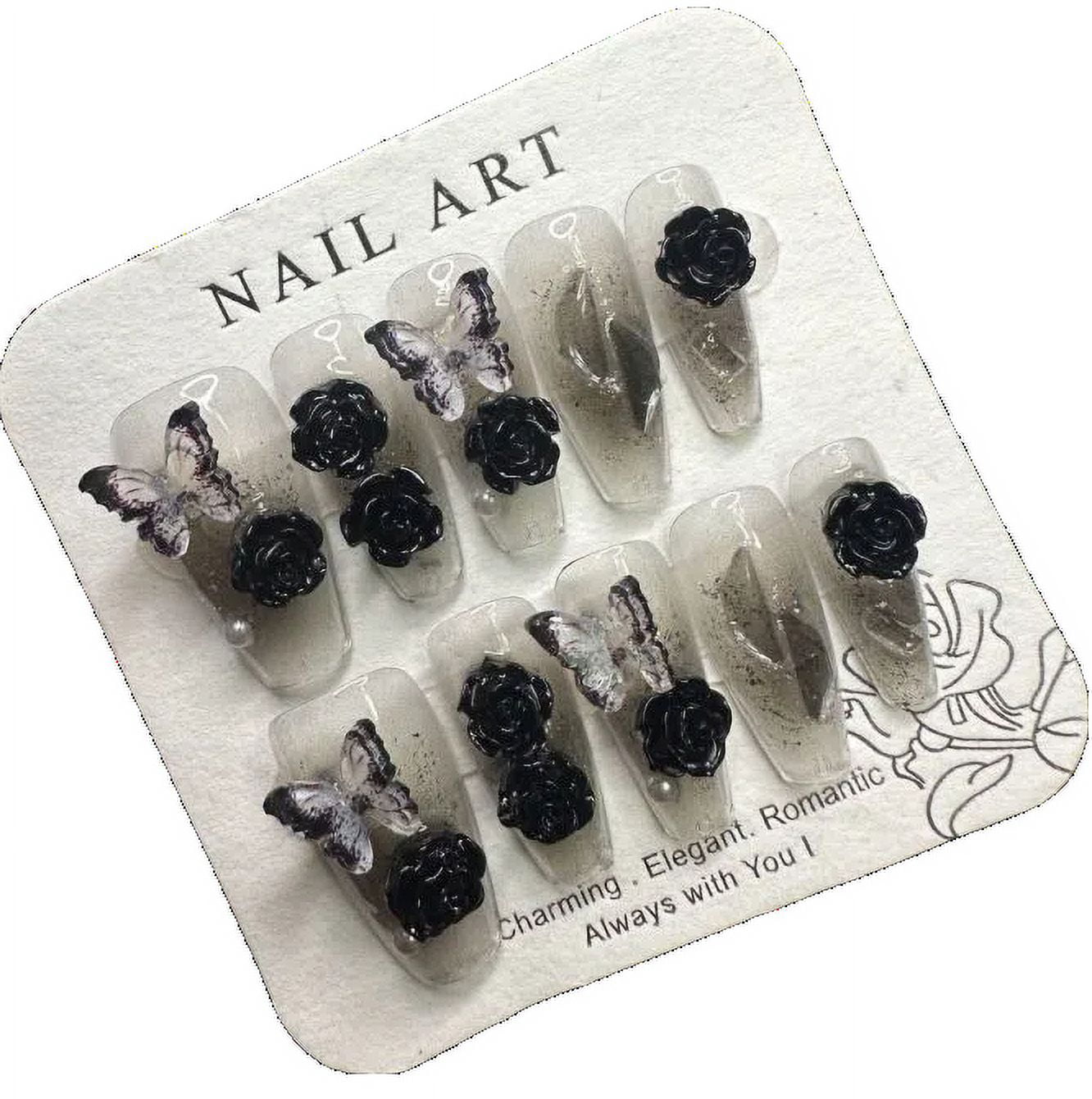 JC Short Length Nail Press Ons, Handmade, Durable & Stylish, Red ...