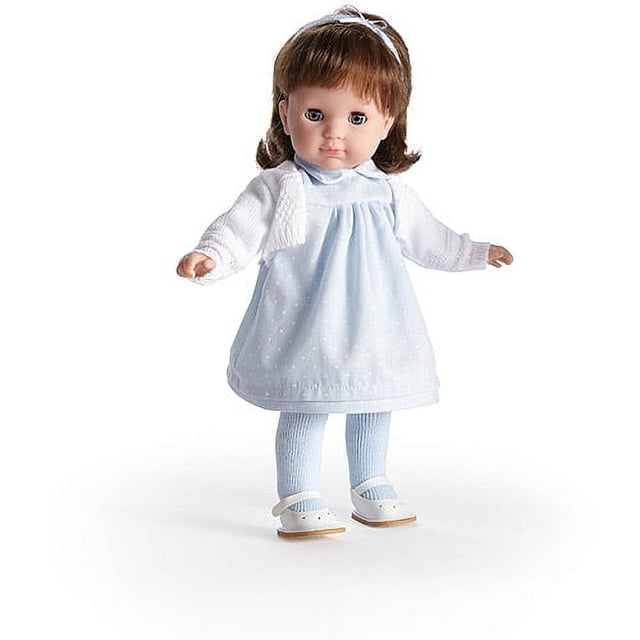 JC Toys Carla 14" Doll, Brunette, Blue/White - Walmart.com
