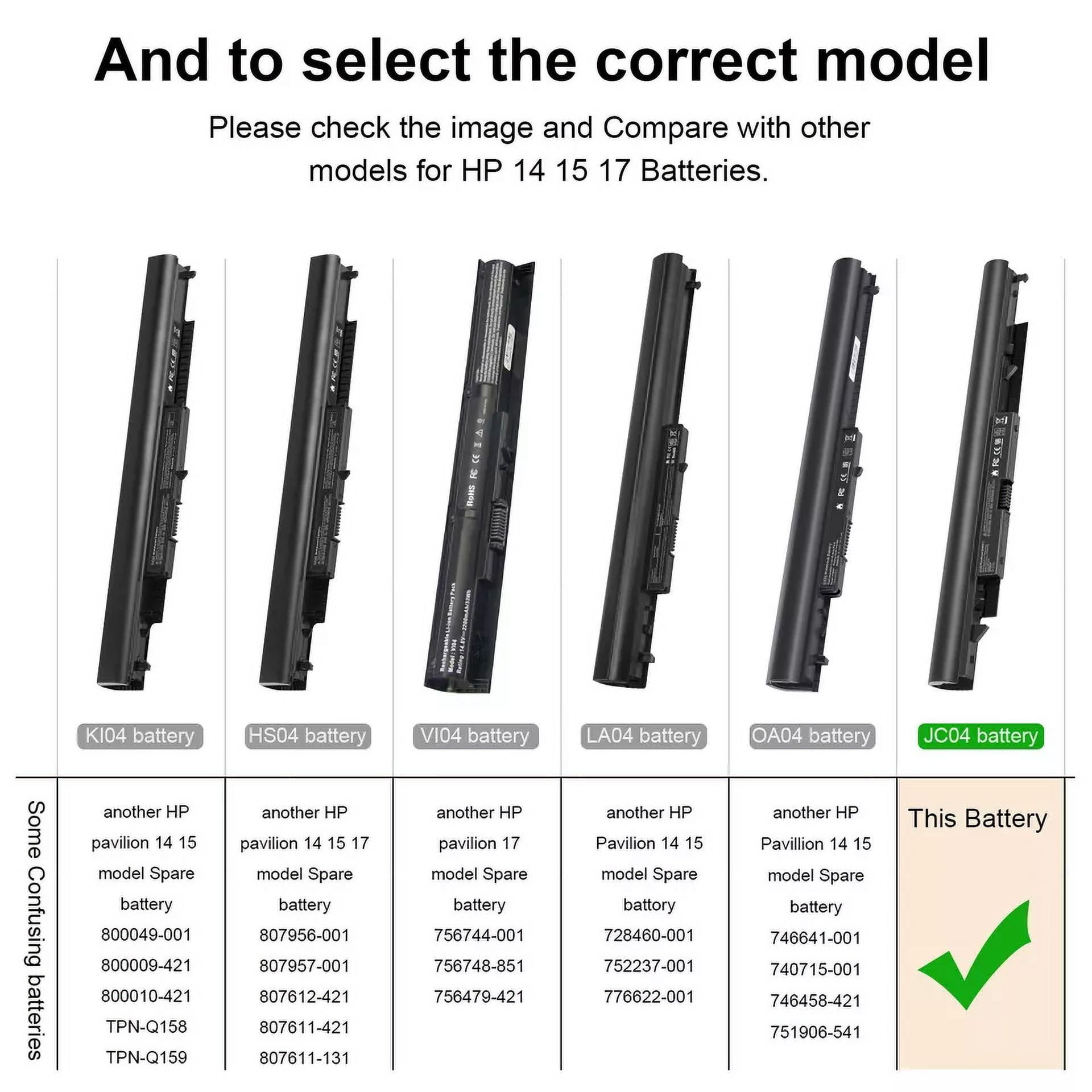 JC03 JC04 Battery for HP 15-bs000 15-bw000 15-bs0xx 919700-850 919701 ...
