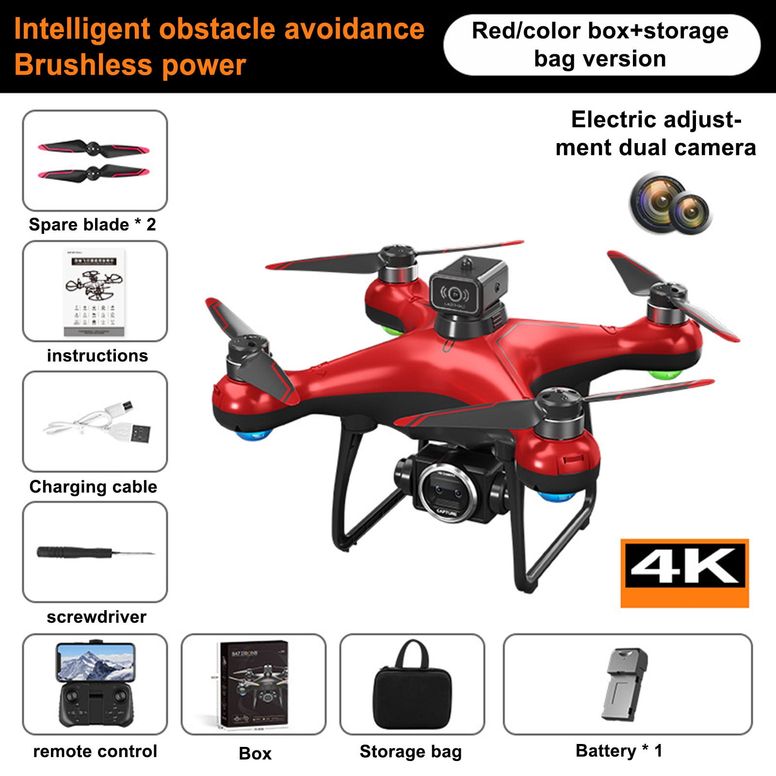 JC801 With Camera 800W WiFi FPV RC Drone Onekey Return Control Trajectory Flight Gesture ...