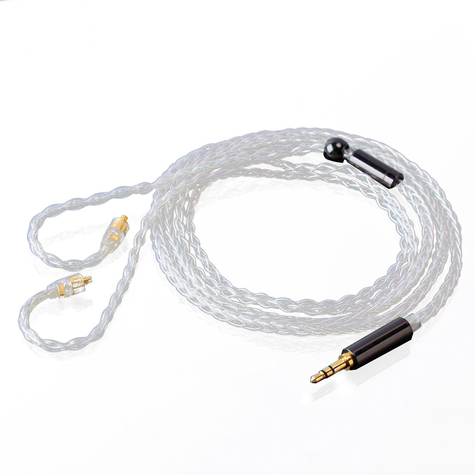 JCALLY ZSN/ZST/ZS10/AS10/ES3 Silver-plated Braided Wire Earphone Cable ...