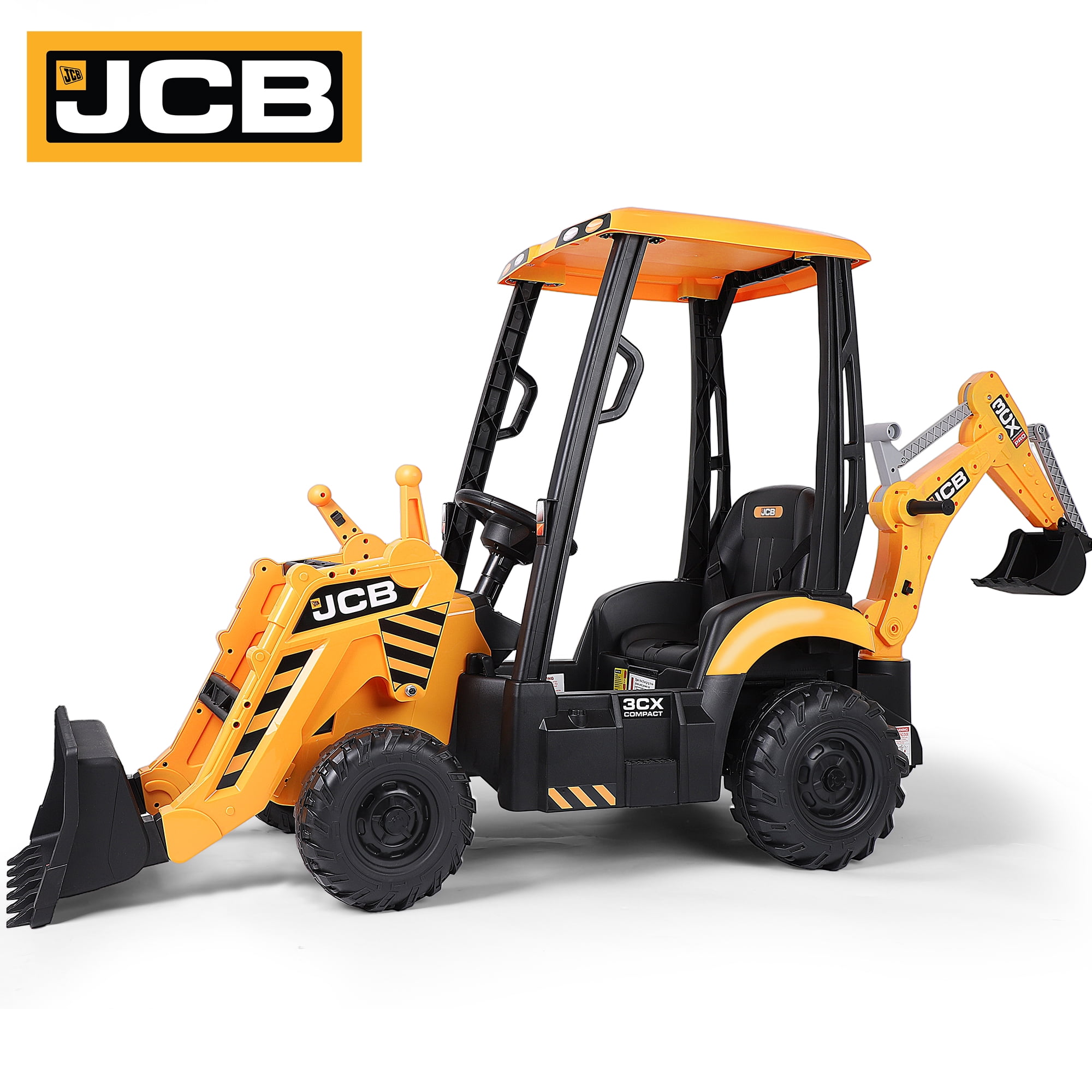 JCB 2 in 1 Kids Ride on Car Excavator & Bulldozer,Wisairt 12 V Battery ...
