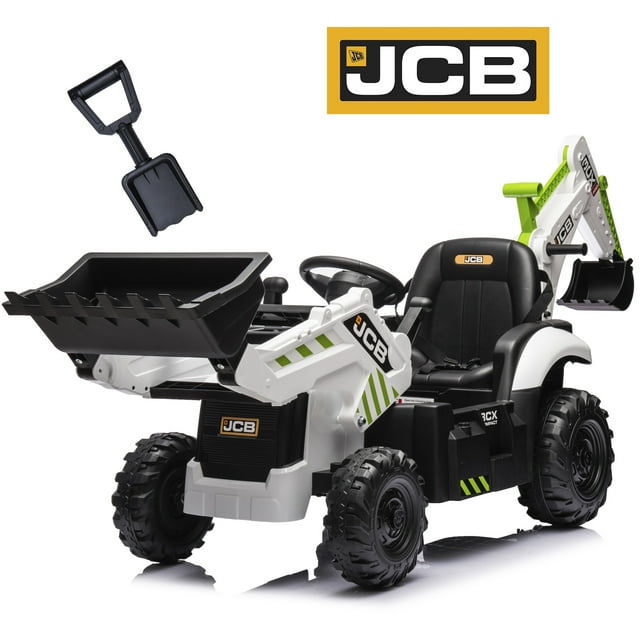 JCB 24V Powered Excavator Ride on Car, 2 in 1 Kids Electric ...
