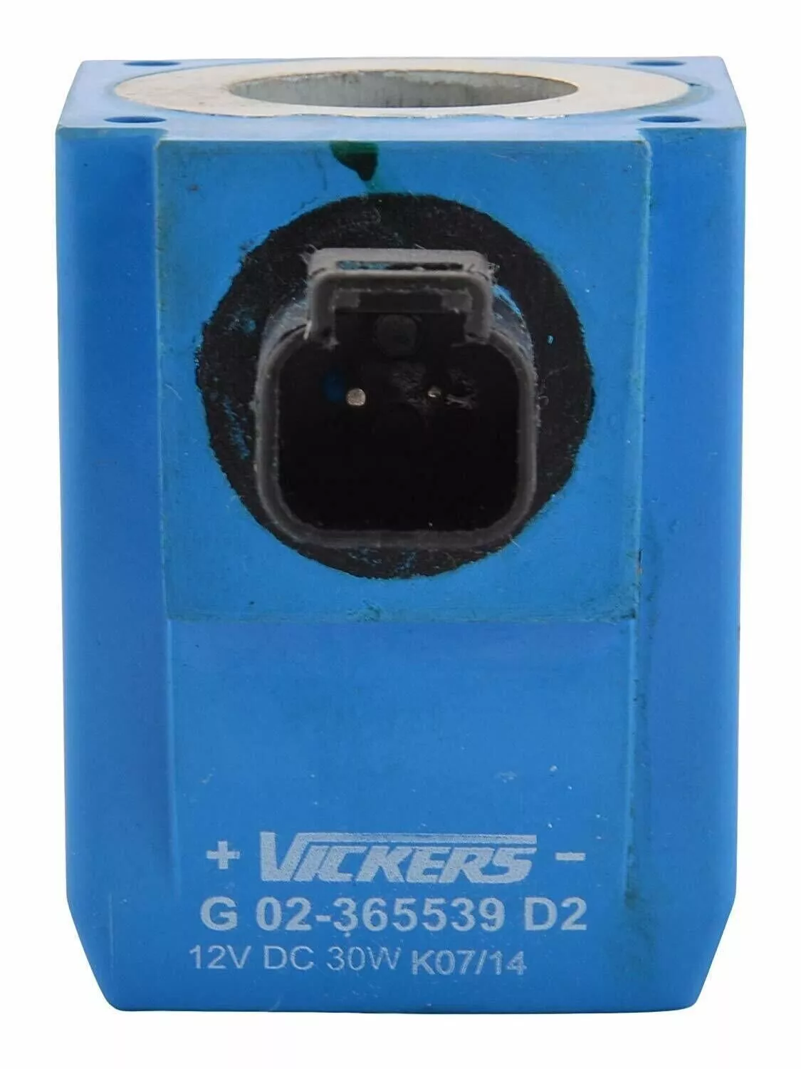 JCB Backhoe Vickers 12V 30W Solenoid Coil Round Pin (Part 477/00824 02/ ...