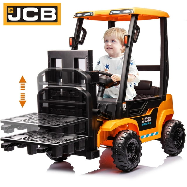 JCB Kids Electric Ride on Forklift Toy, 12V Powered, Remote Control, 4 ...