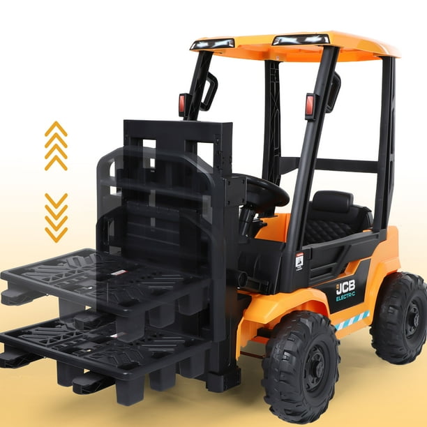 JCB Kids Ride on Car Forklift,Wisairt 12 V Battery Powered Electric ...