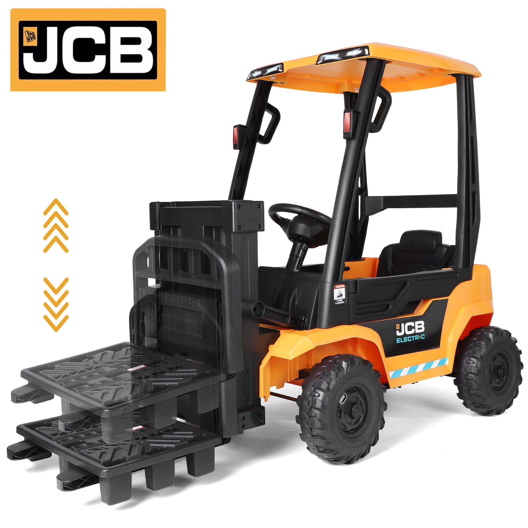 JCB Kids Ride on Car Forklift,Wisairt 12 V Battery Powered Electric ...