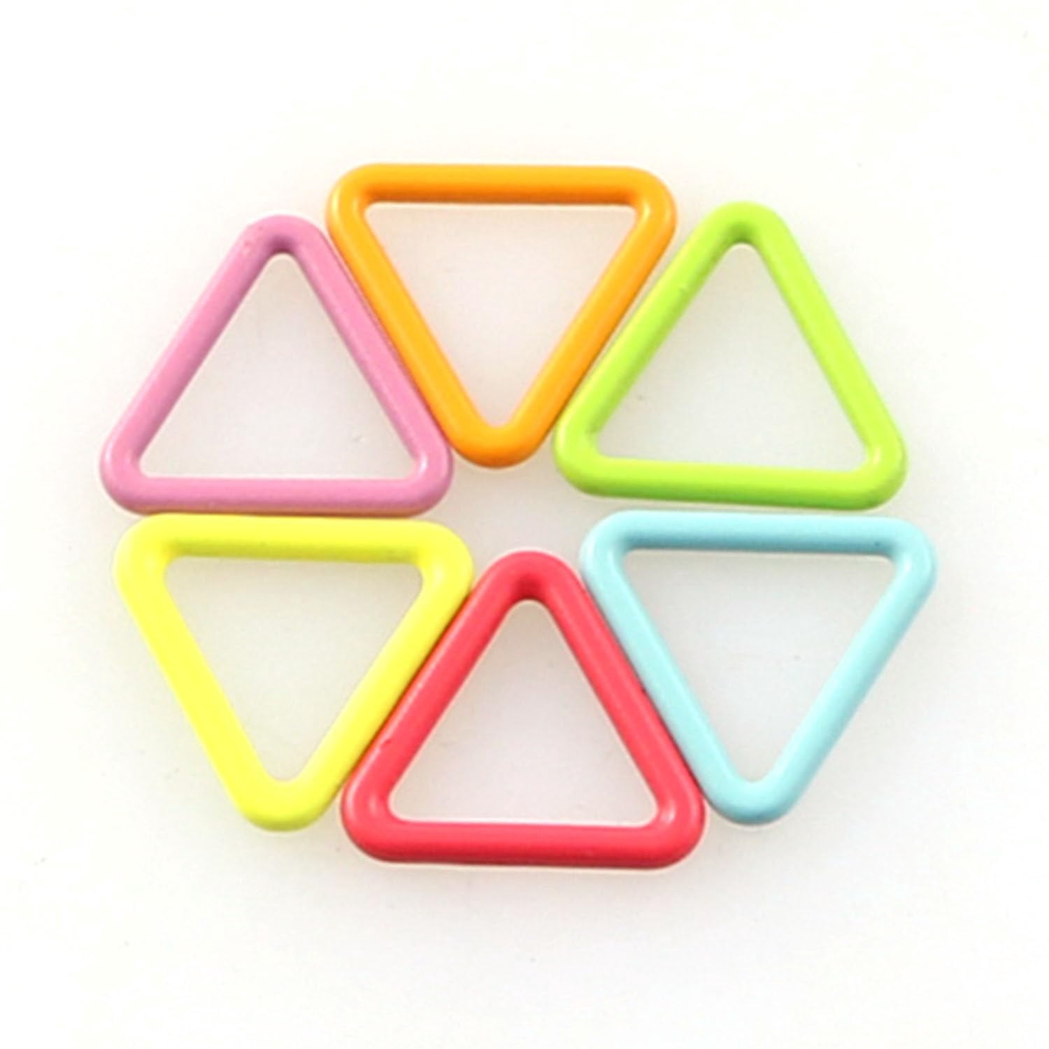 JCBIZ 30PCS Triangle Crochet Markers Knitting Tool Marker Buckle Stitch ...
