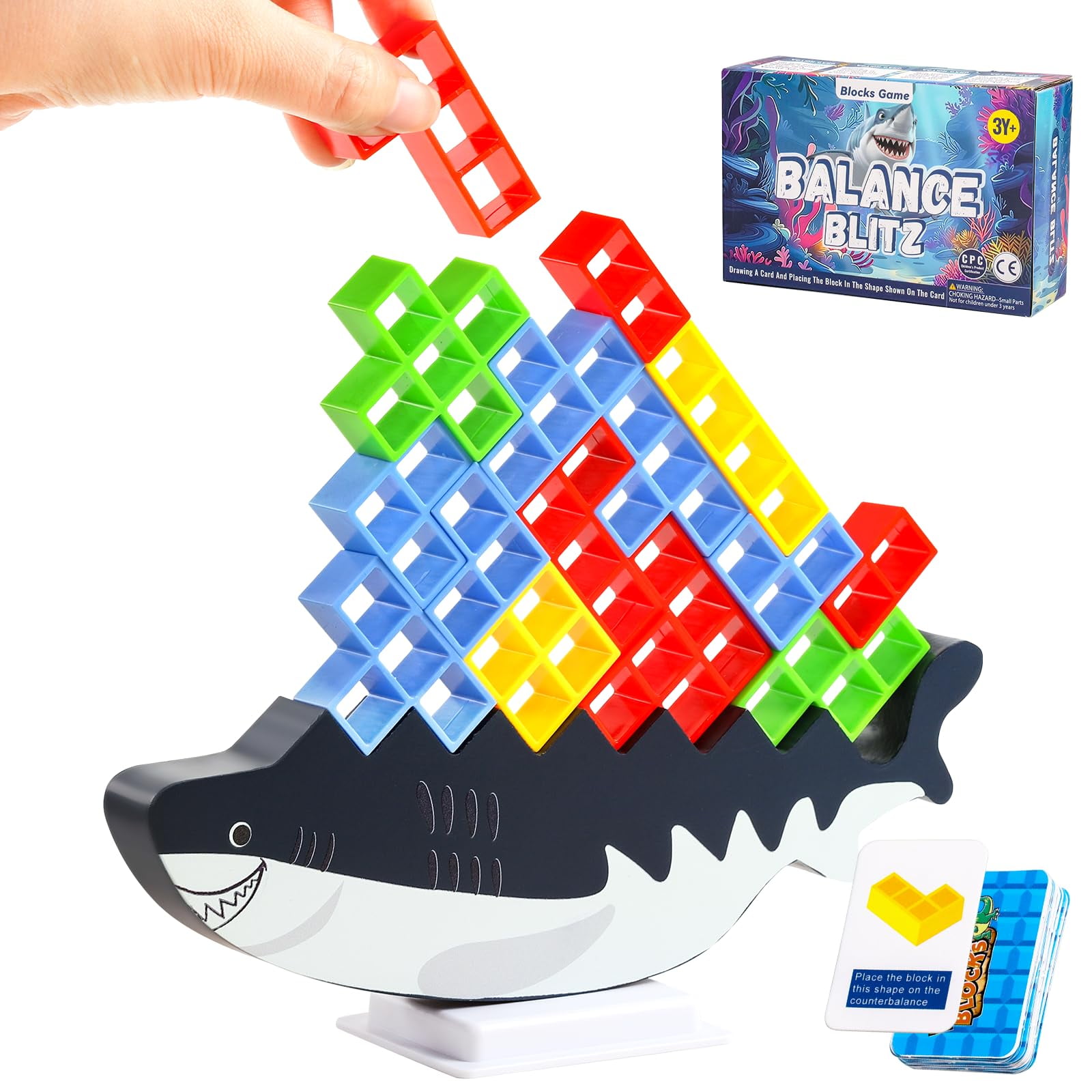 JCILPITC 2025 New Tetra Balance Tower Game ，Family Game for Kids Age 3-5 4-8 8-12，Toddlers Party ...